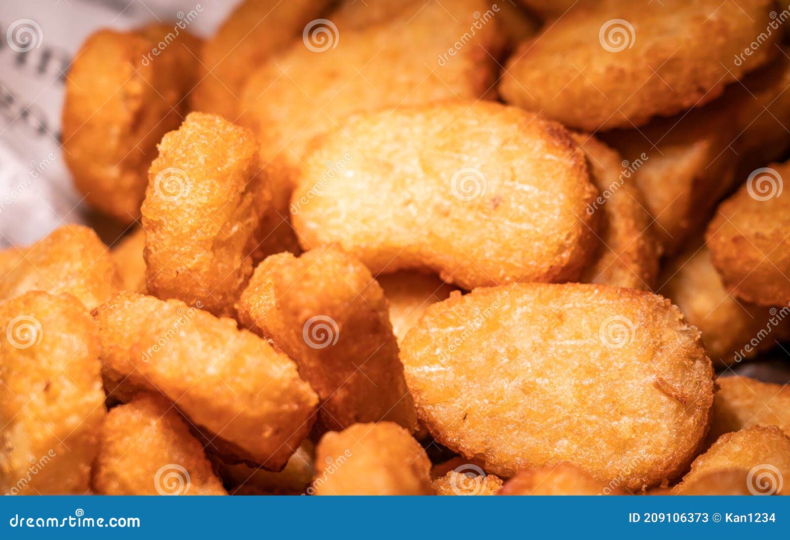 Close Up Delicious Hash Browns in Breakfast Buffet Line Stock Image ...