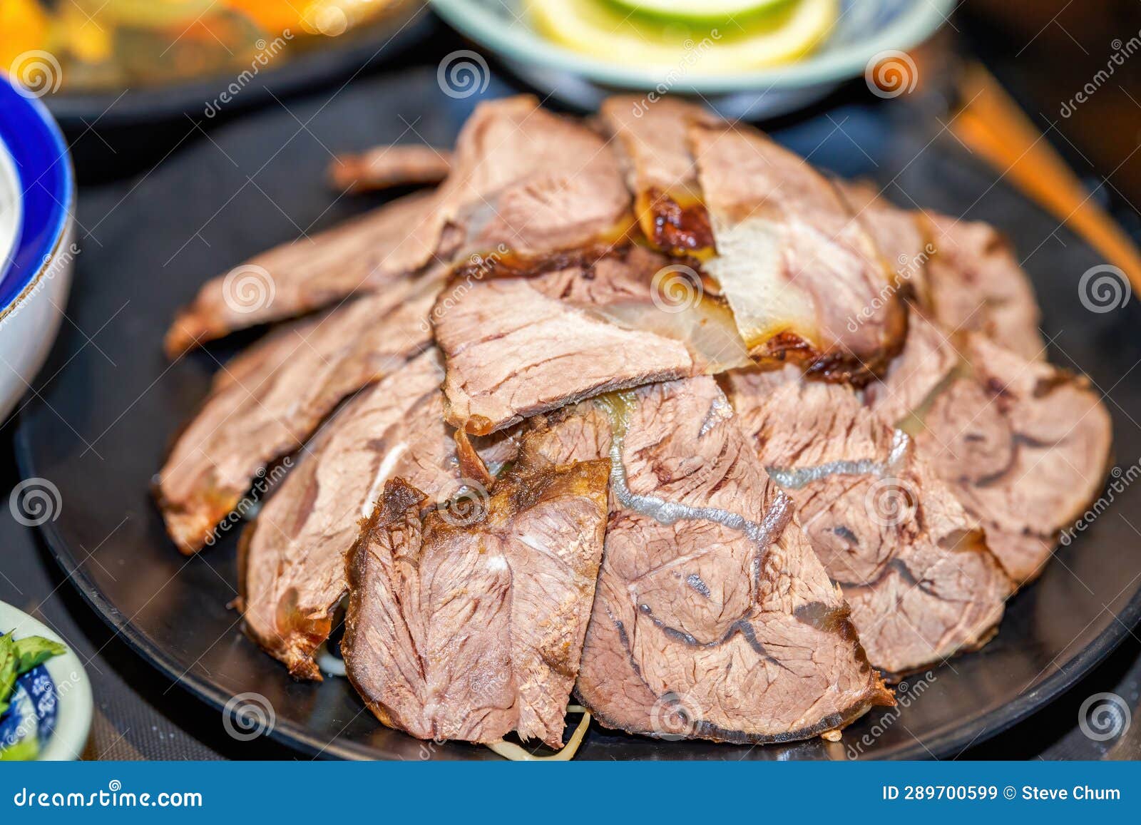 Close-up of a Delicious Sauced Beef Slices Stock Image - Image of ...