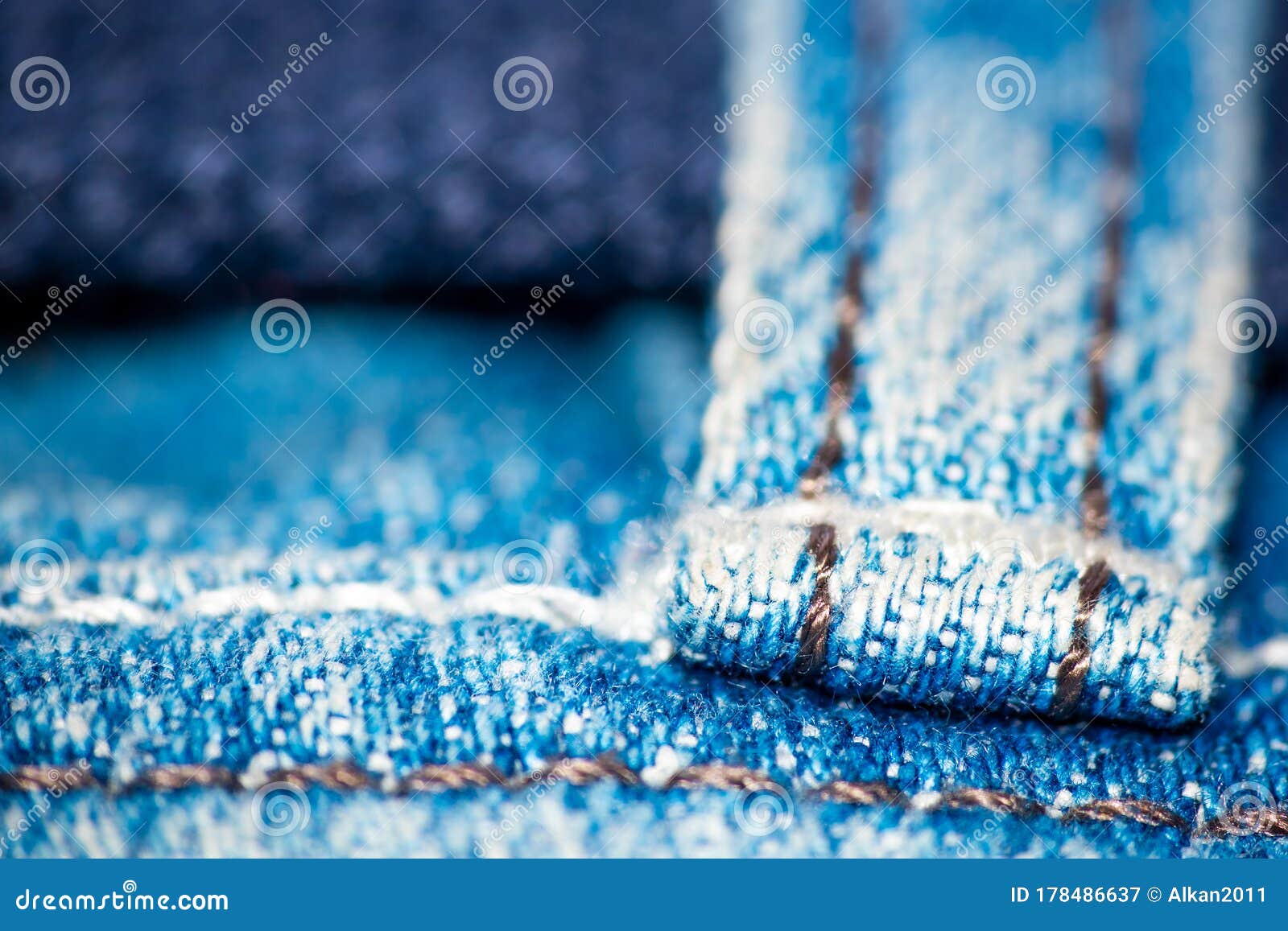 Close Up of a Denim Belt Loop Seam Stock Image - Image of banner ...