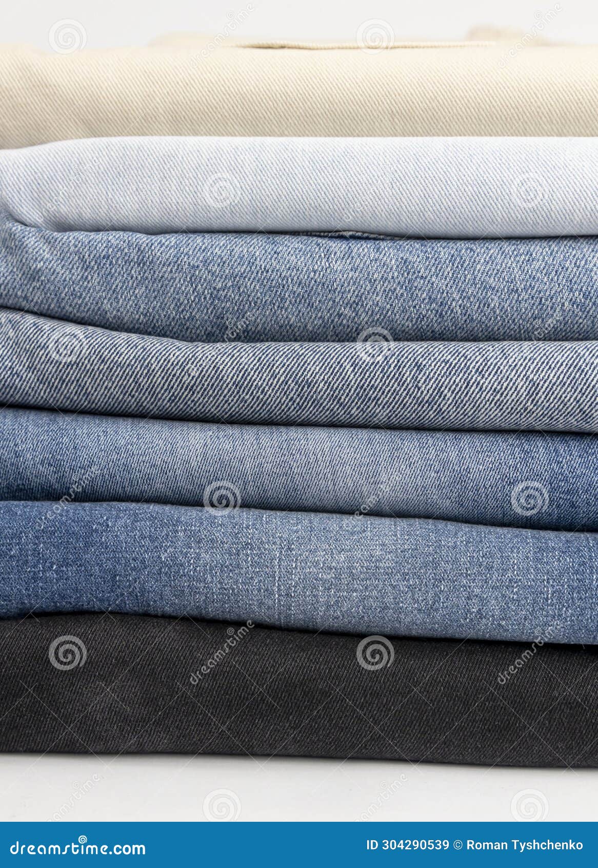 Close-up of Denim Textures of Different Colors. Denim Pants. Stock ...