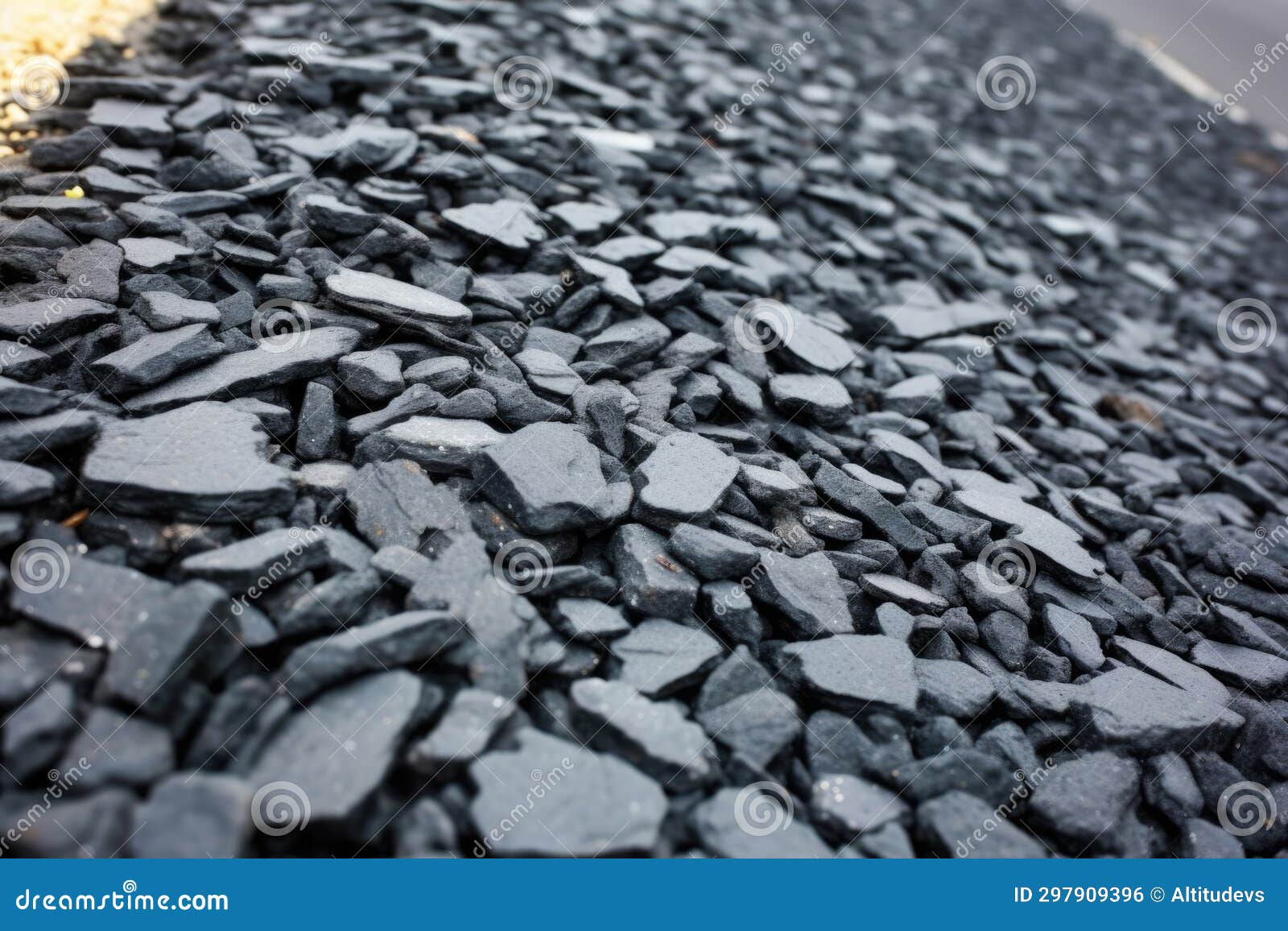 Close-up of a Densely Stone-chip Sealed Asphalt Road Stock Photo ...