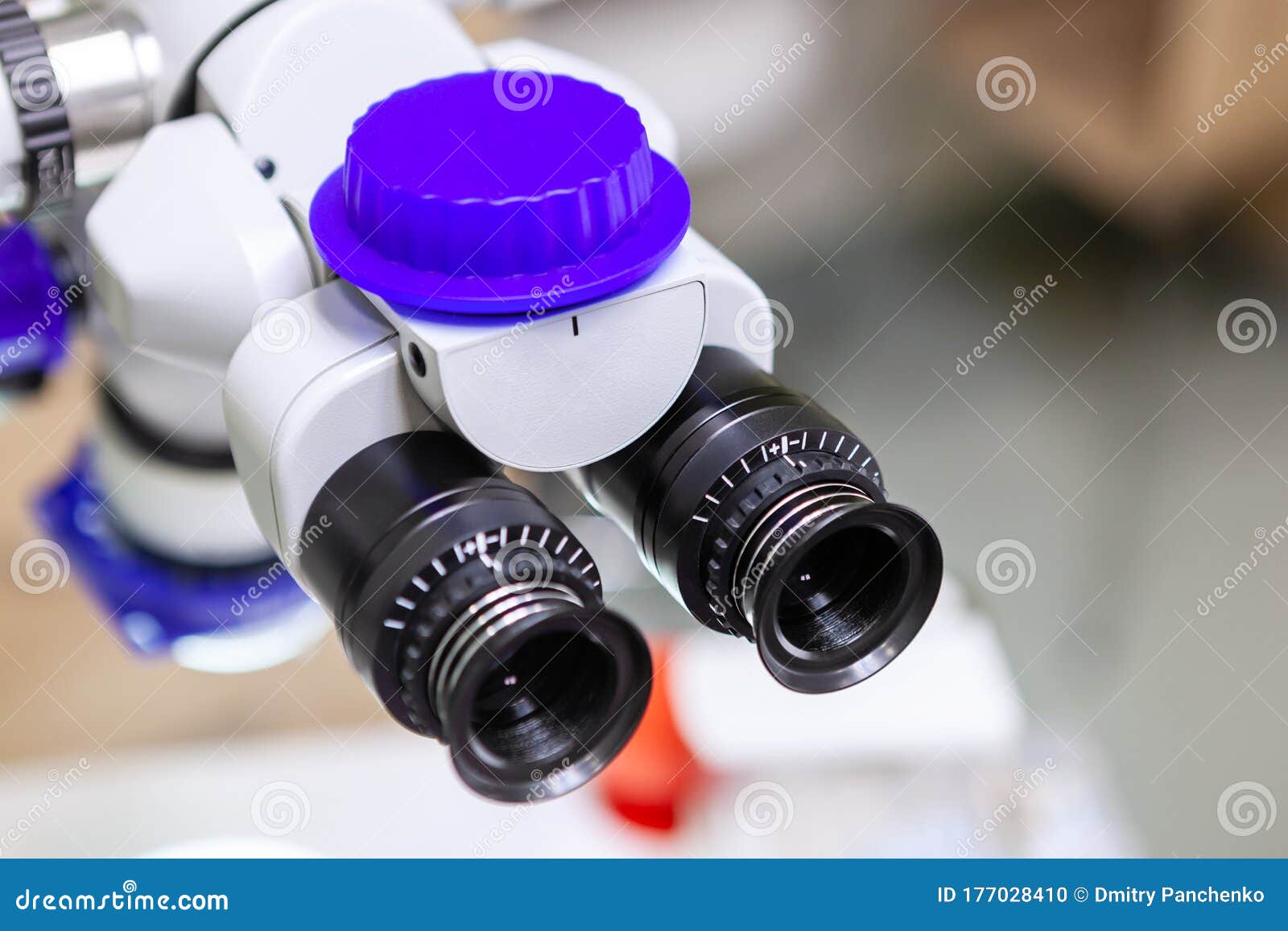 Close Up of Dental Microscope Stock Photo - Image of double ...