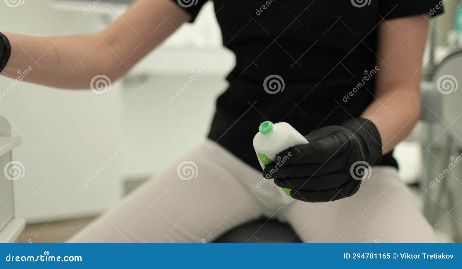 Close-up of Dentist S Hands Holding Dental Tools and Toothpaste. Stock ...