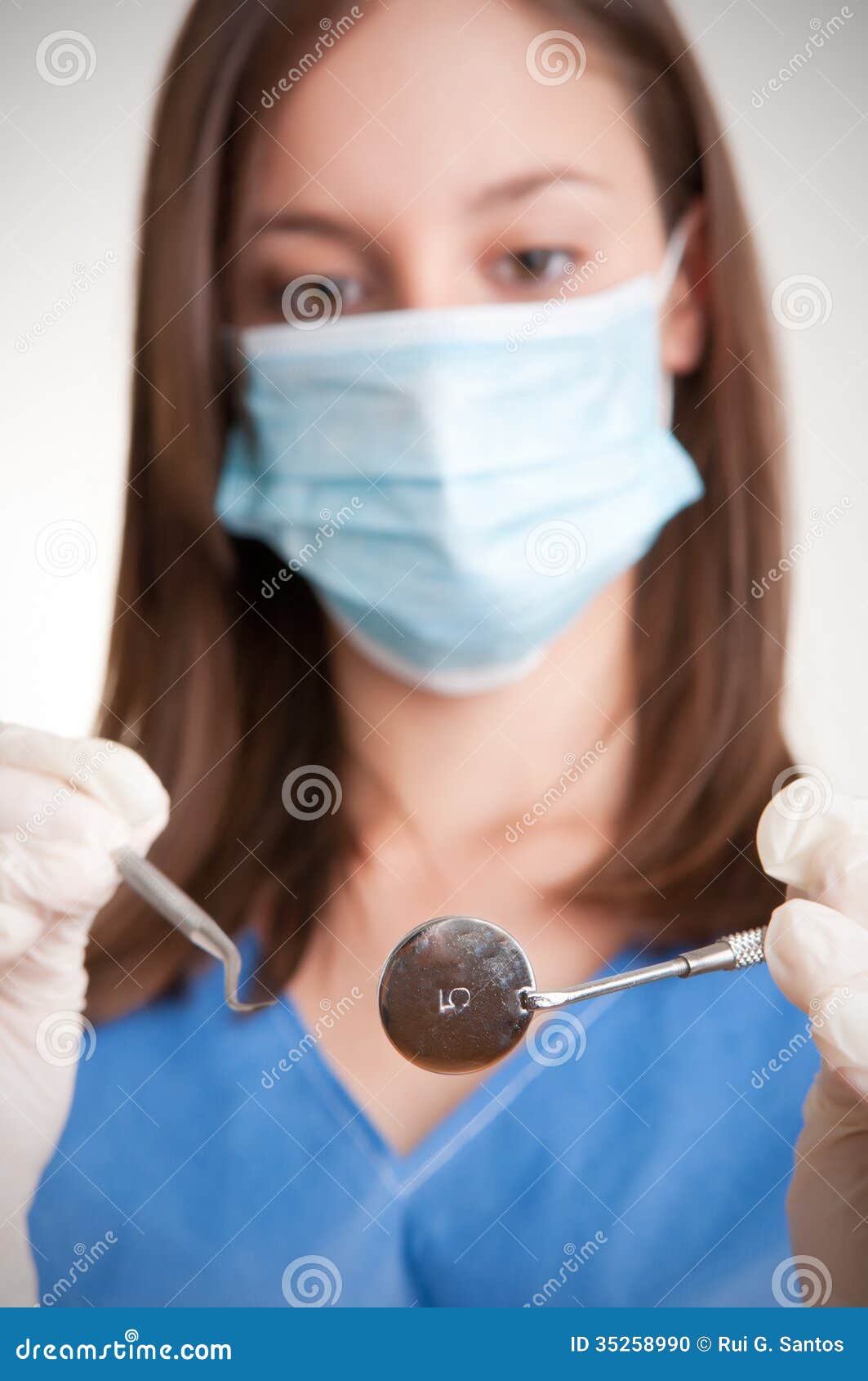 Close-Up of a Dentist at Work Stock Photo - Image of dentist, clinic ...