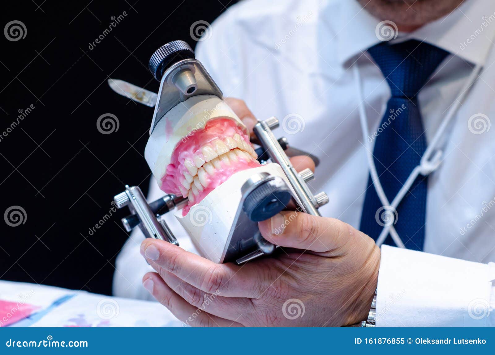 Close-up of Denture Manufacturing Process Stock Image - Image of health ...