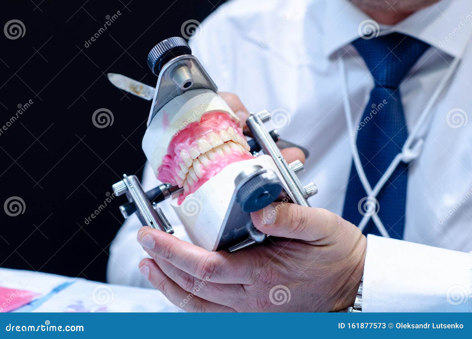 Close-up of Denture Manufacturing Process Stock Image - Image of ...