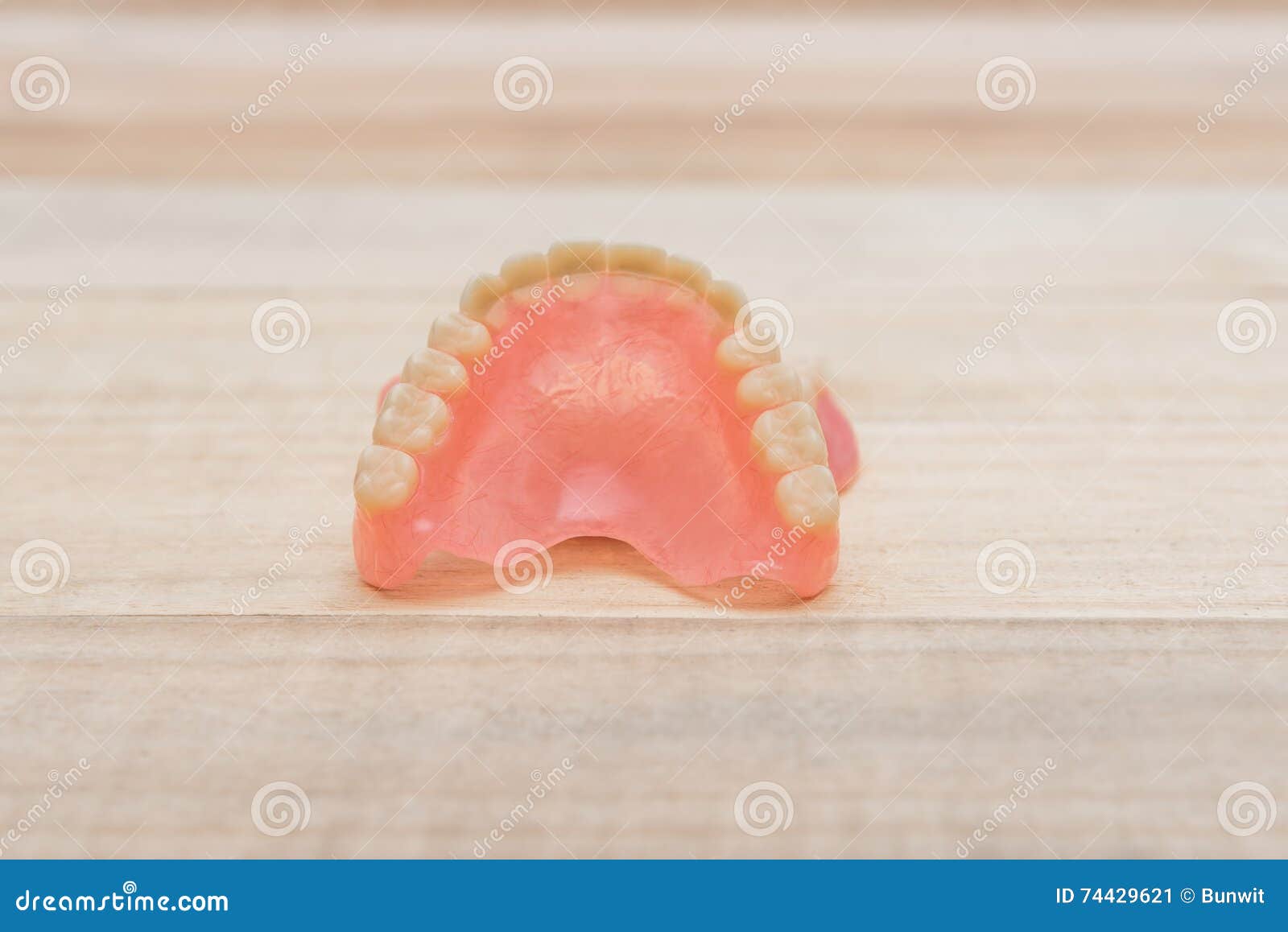 Close-up Dentures on Wooden Table Stock Image - Image of wood, dentures ...