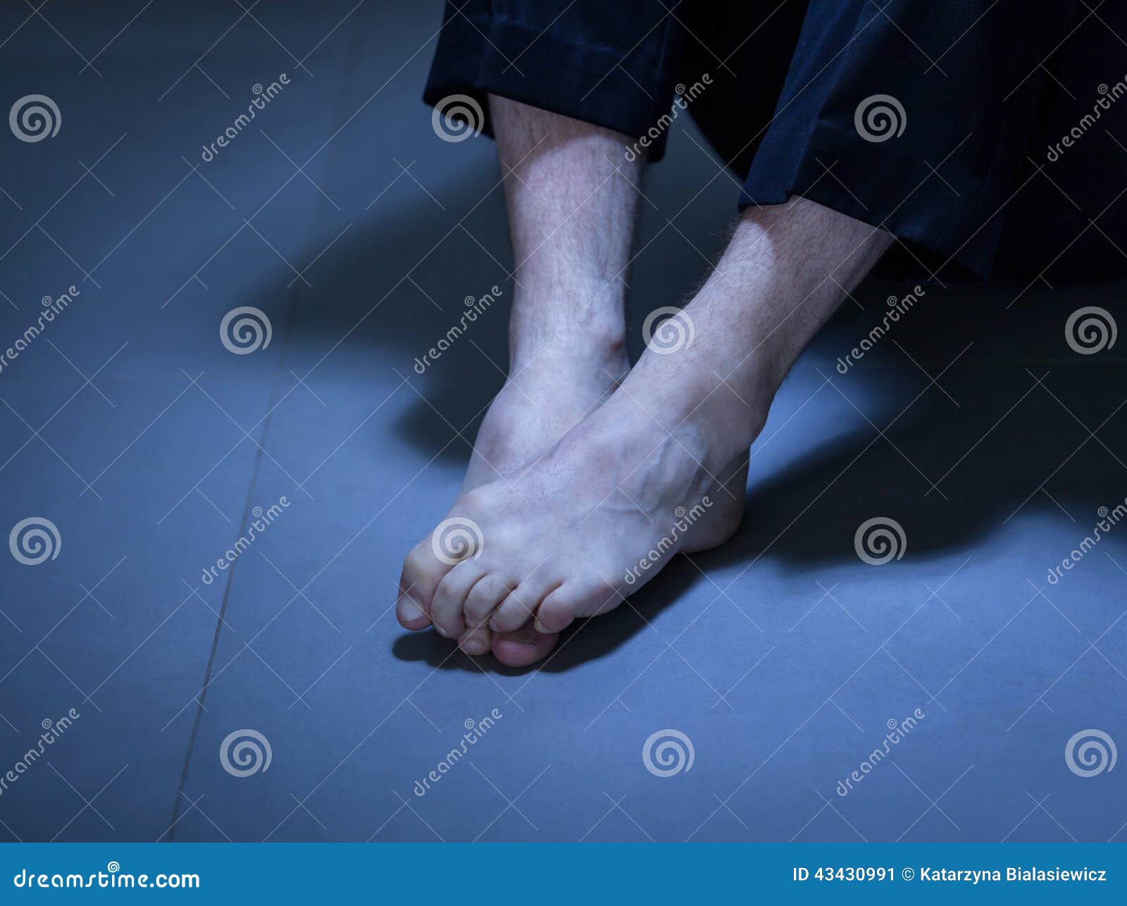 Close-up of Depressed Man S Feet Stock Image - Image of depressing ...