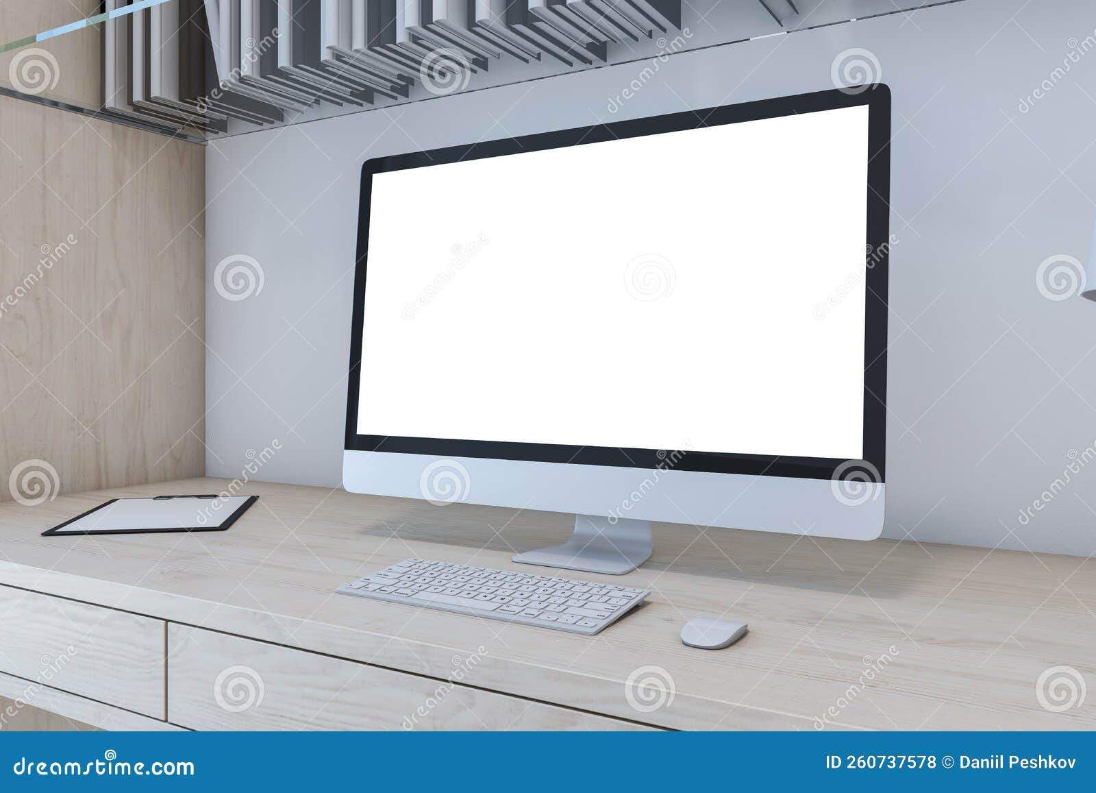 Close Up Of Empty Mock Up Laptop Computer In Illuminated Server Room ...