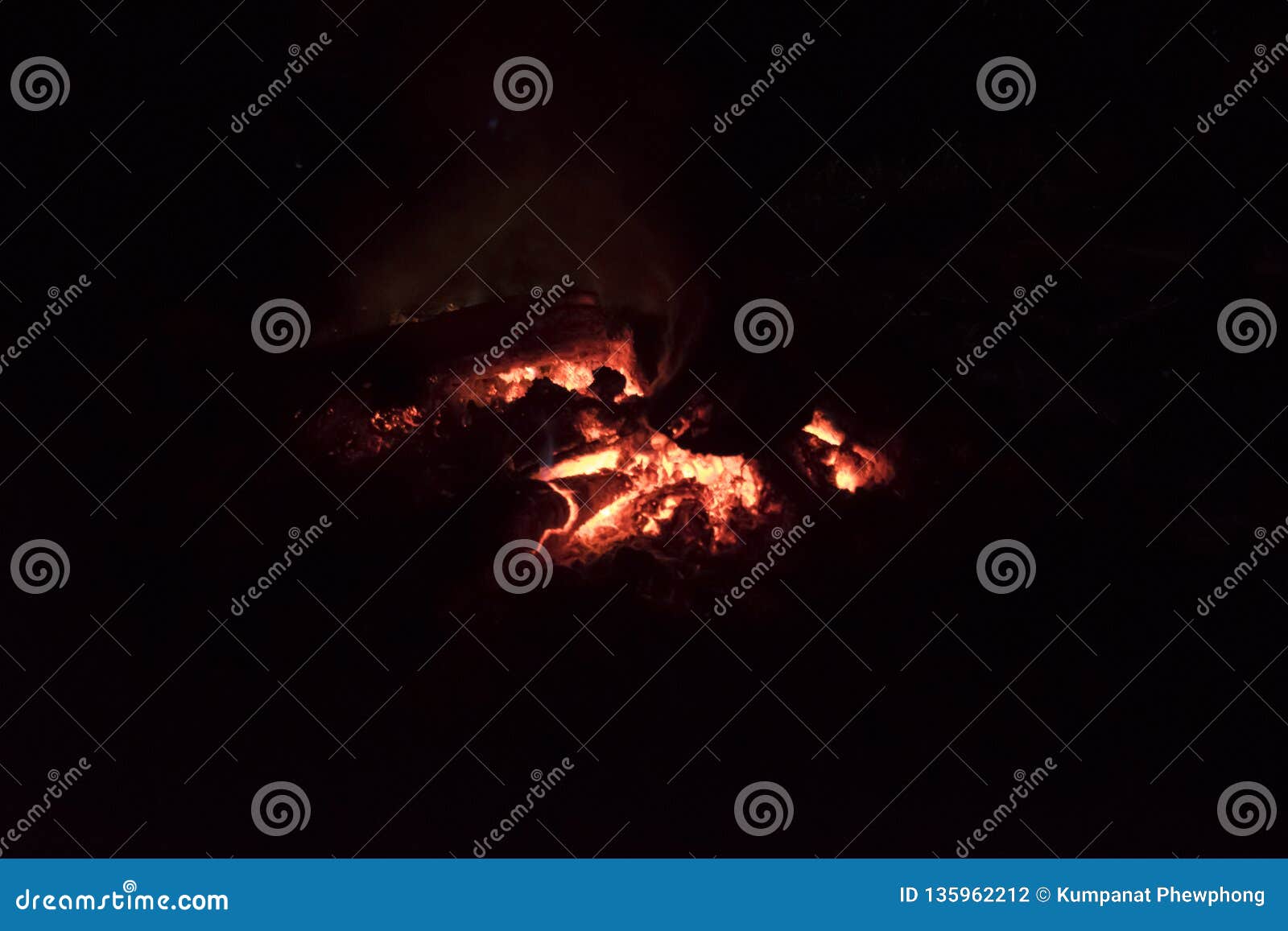 Close Up Detail of Camp Fire , Bonfire Burning in Dark Stock Photo ...