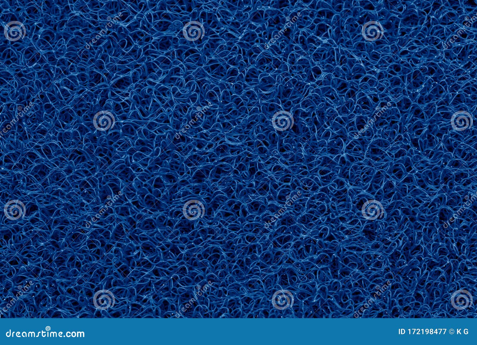 Close-up Detail Deep Classic Blue Plastic Doormat Texture. Neutral ...