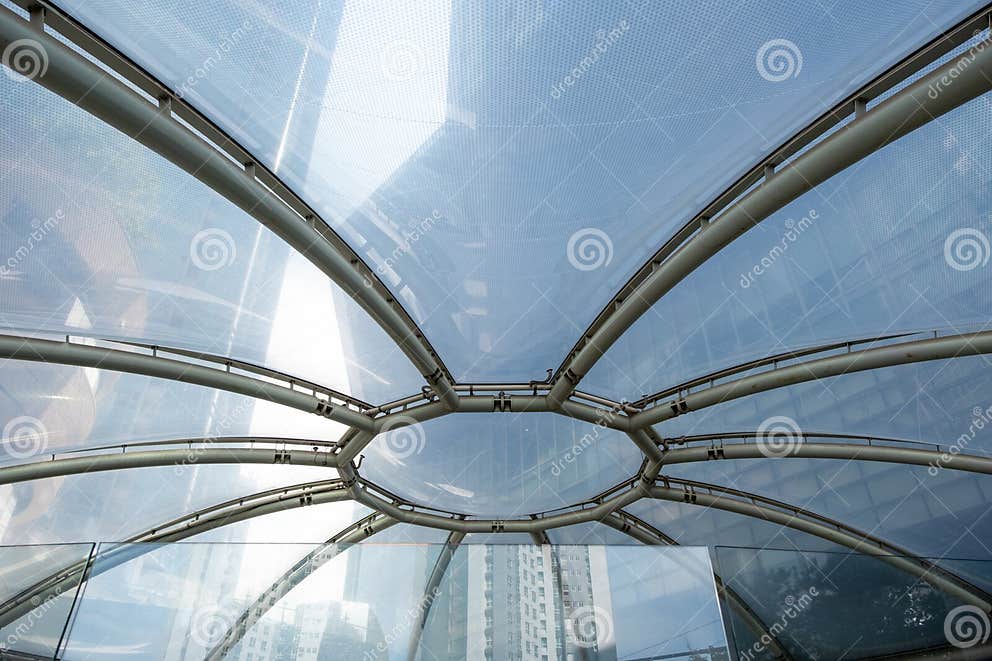 Close Up Dome-shaped Skylight Structure Stock Image - Image of curve ...
