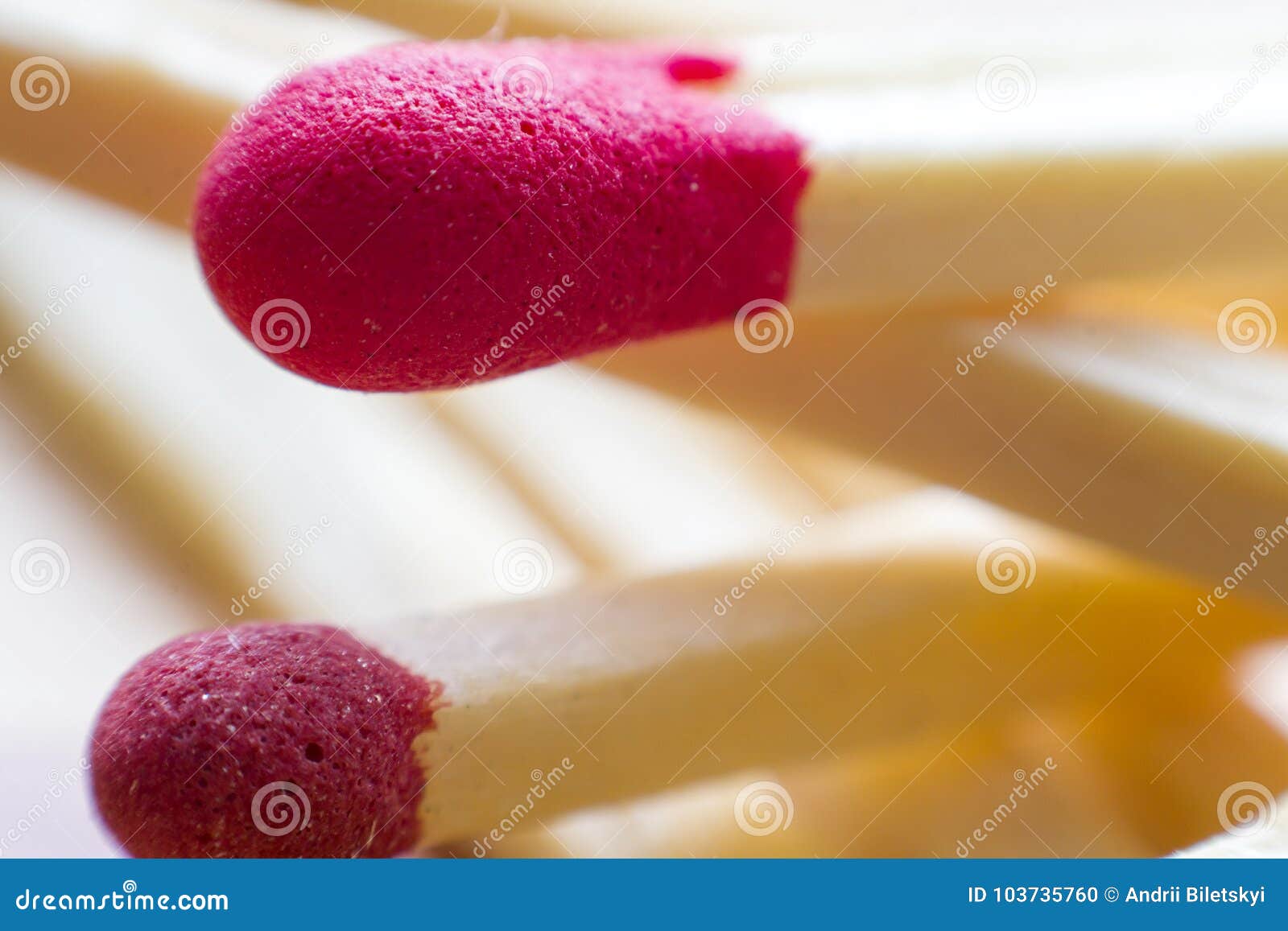 Close-up Detail Image of Two Red Matches Stock Photo - Image of high ...