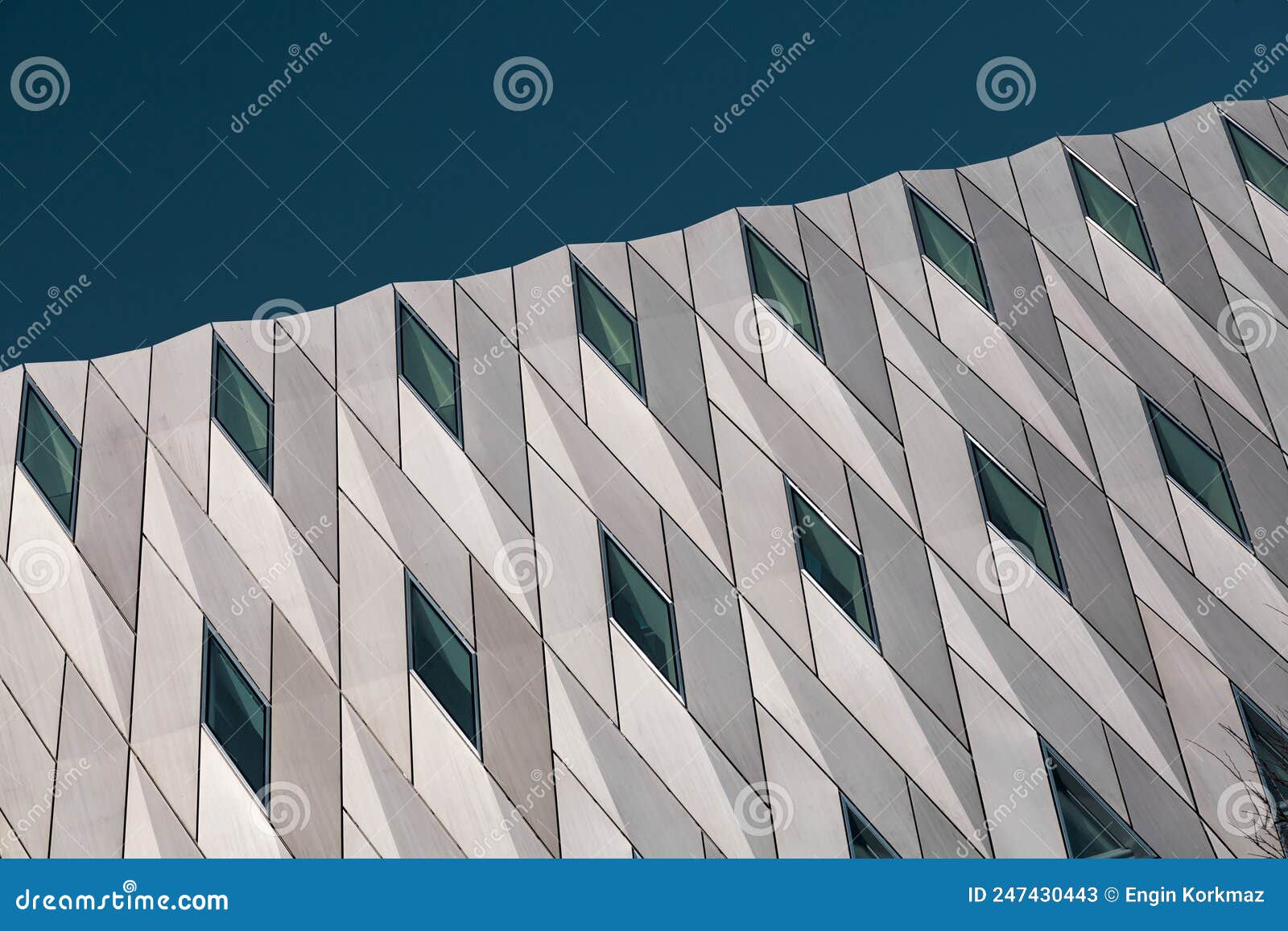 Close Up Detail from a Modern Building Facade with Geometric Rhombus ...