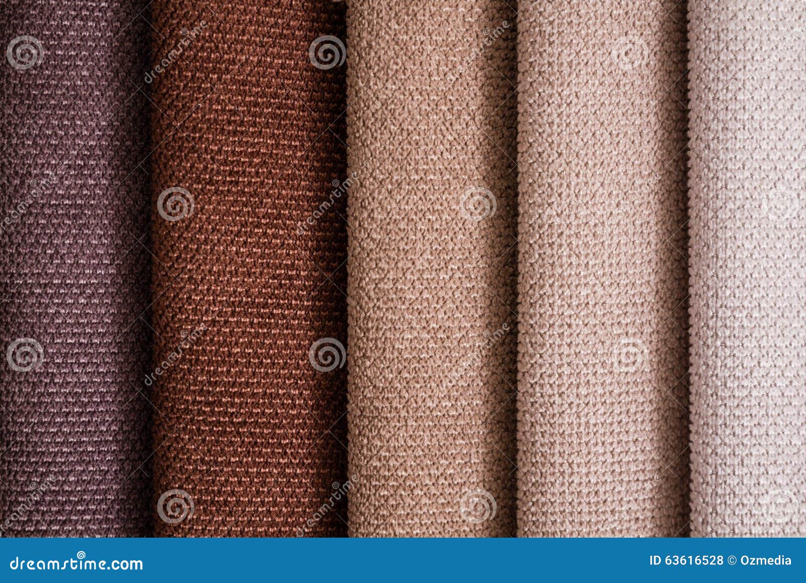 Close Up Detail of Multi Color Fabric Texture Samples Stock Photo ...