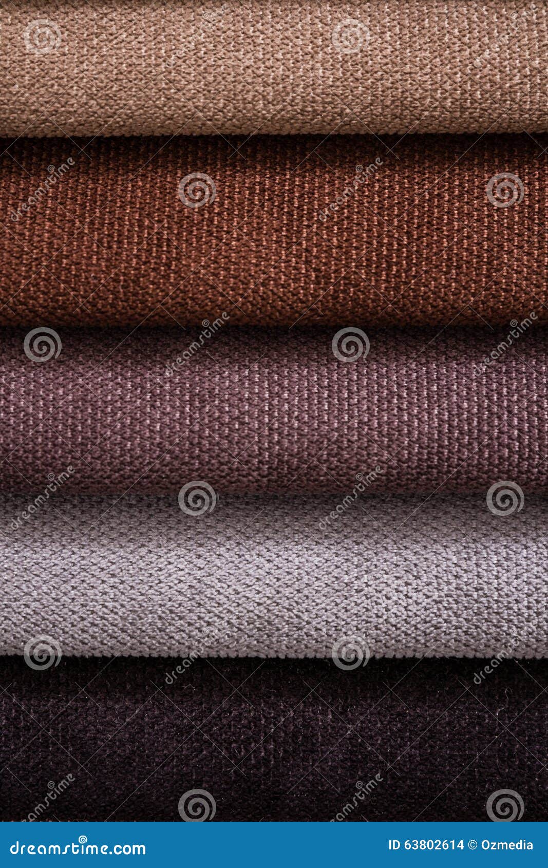 Close Up Detail of Multi Color Fabric Texture Samples Stock Photo ...