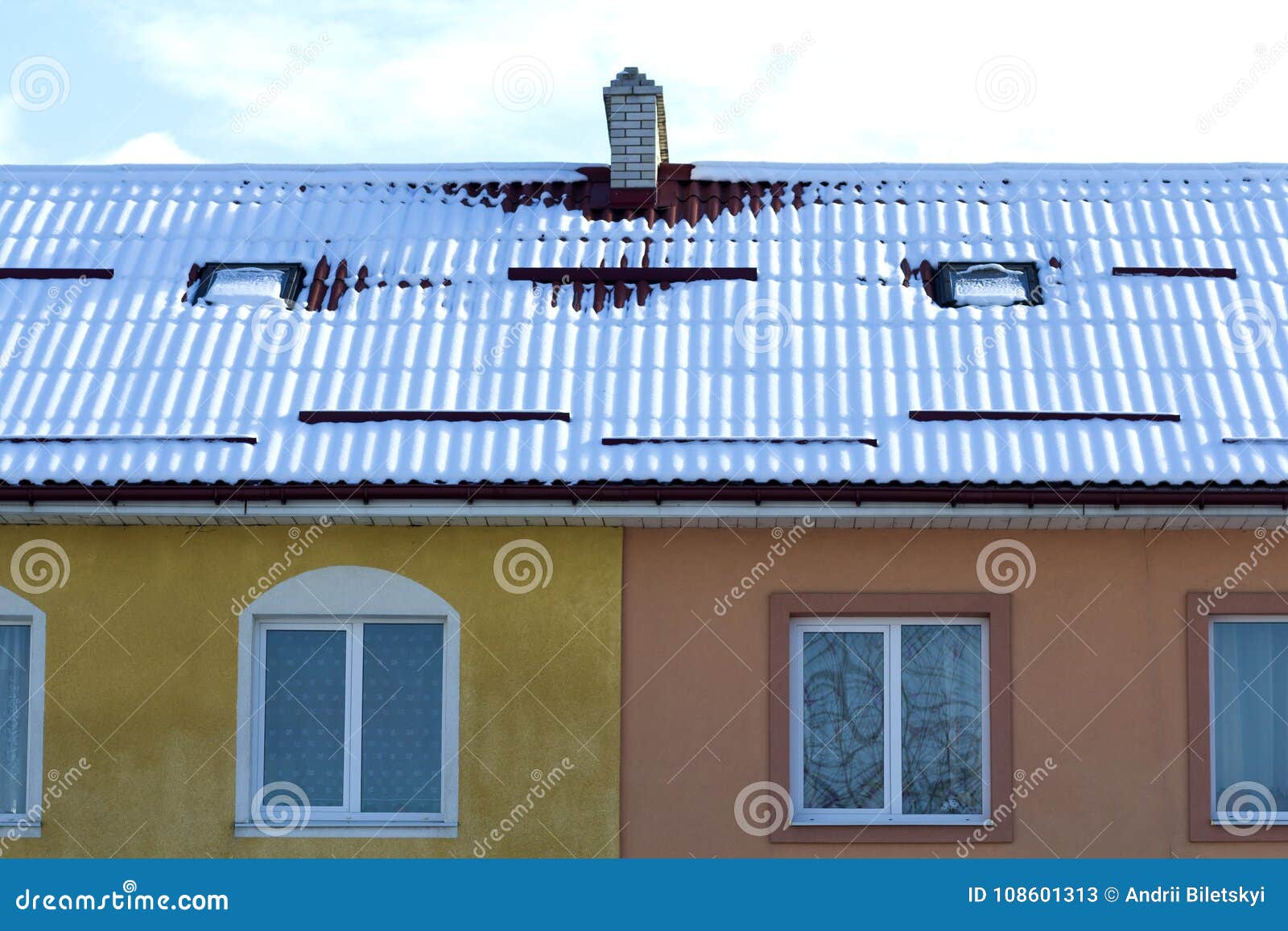 Close-up Detail of New Modern House Stock Image - Image of block, flat ...