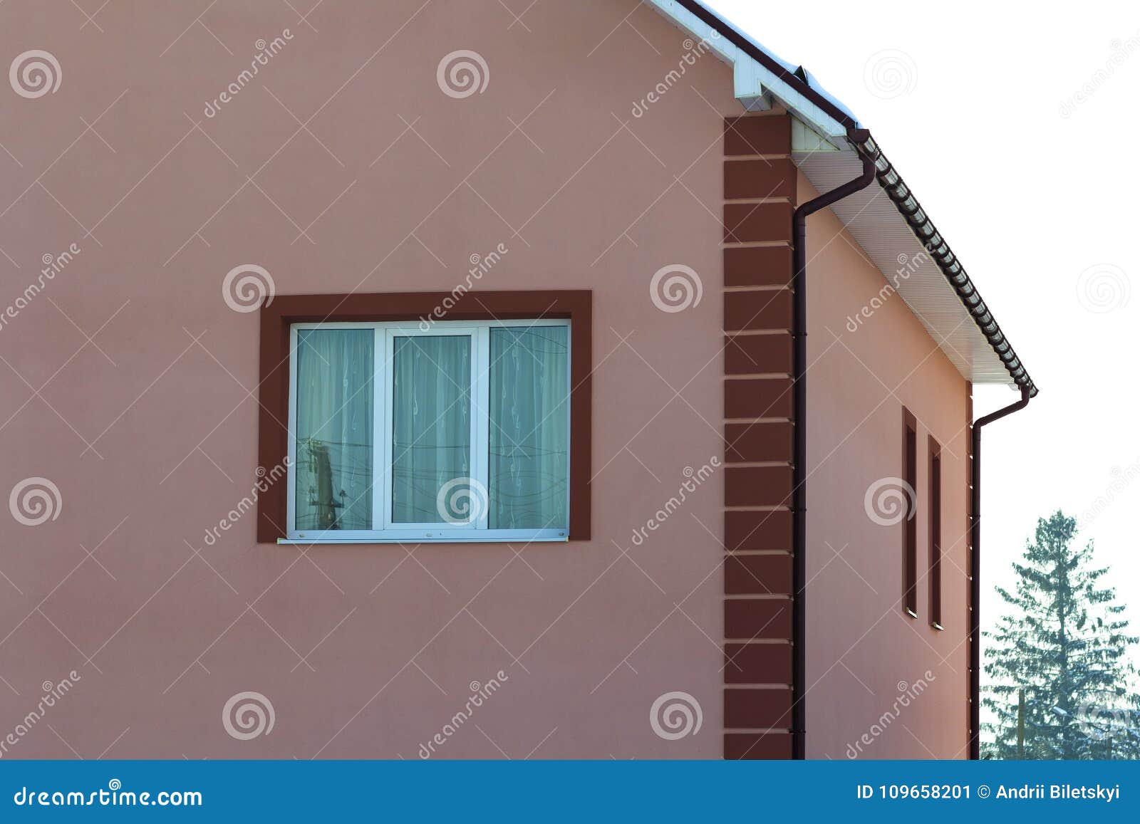 Close-up Detail of New Modern House Stock Image - Image of residential ...