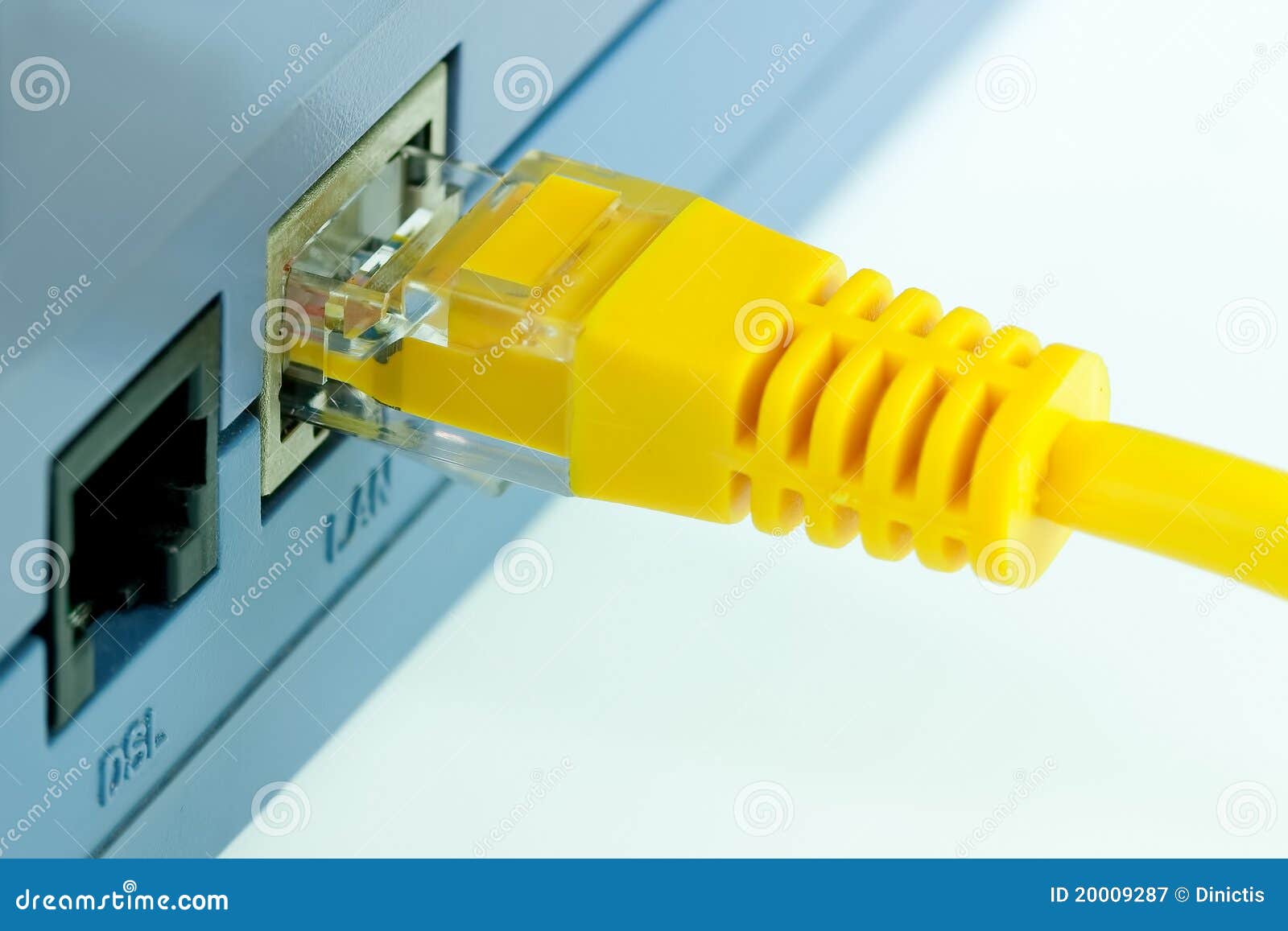 Close Up Detail of RJ45 Yellow Network Cable Editorial Photography ...