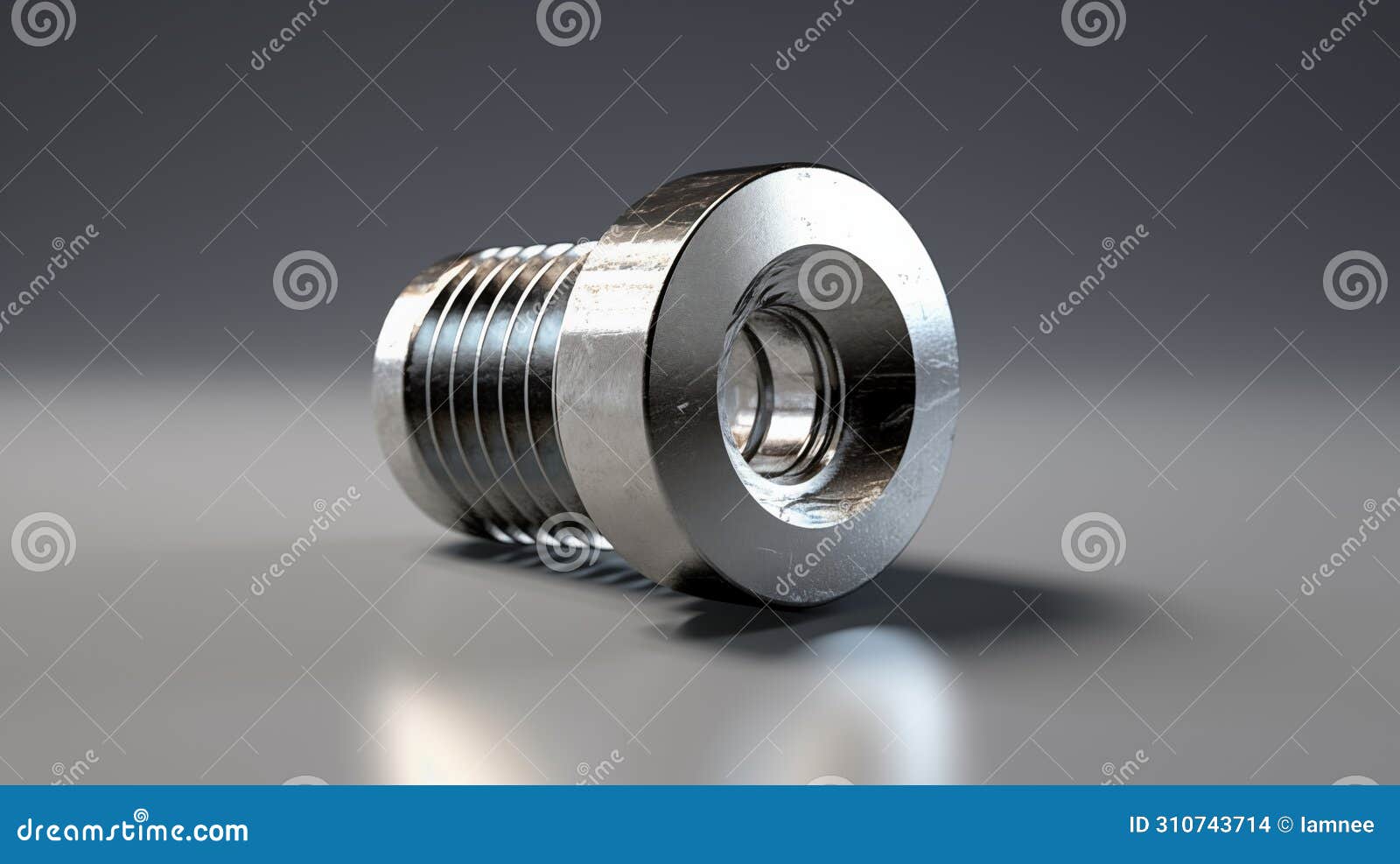 Smooth Round Bolt Head with External Threading.AI Generated Stock ...