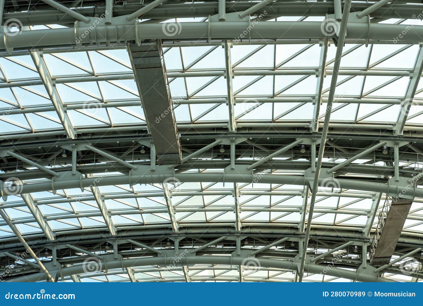 Detail of Skylight Structure Stock Image - Image of steel, frame: 280070989