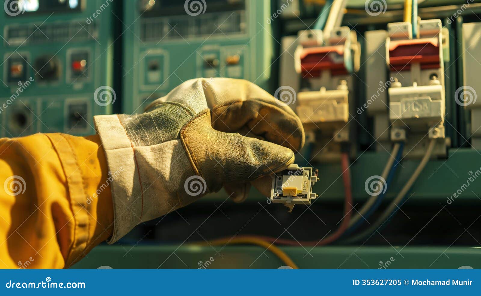 Close-up Of Fuse Switch Panel. Action. Manual Panel With Toggle ...