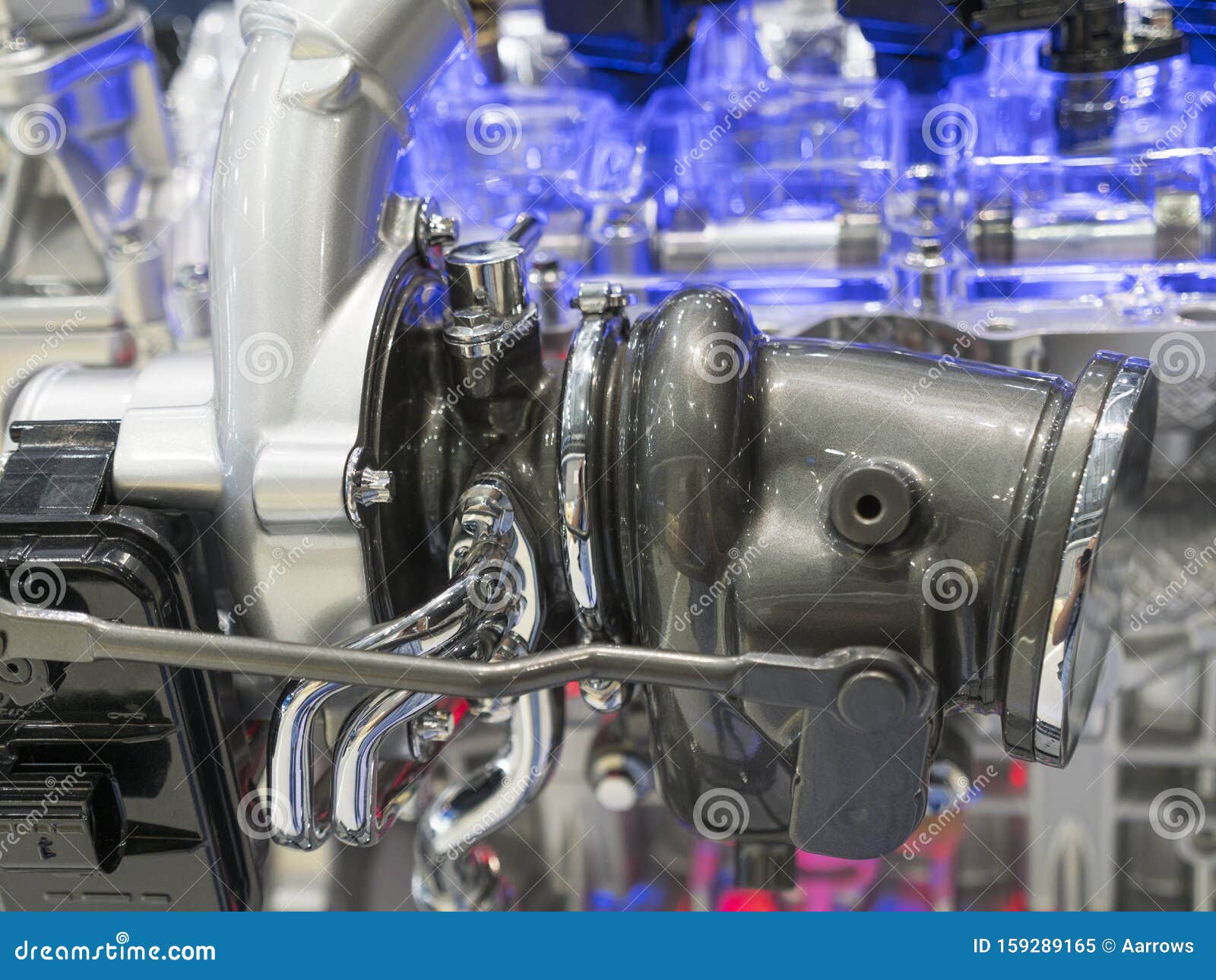 Close Up Detail of Tuned Car Engine Stock Image - Image of detail ...