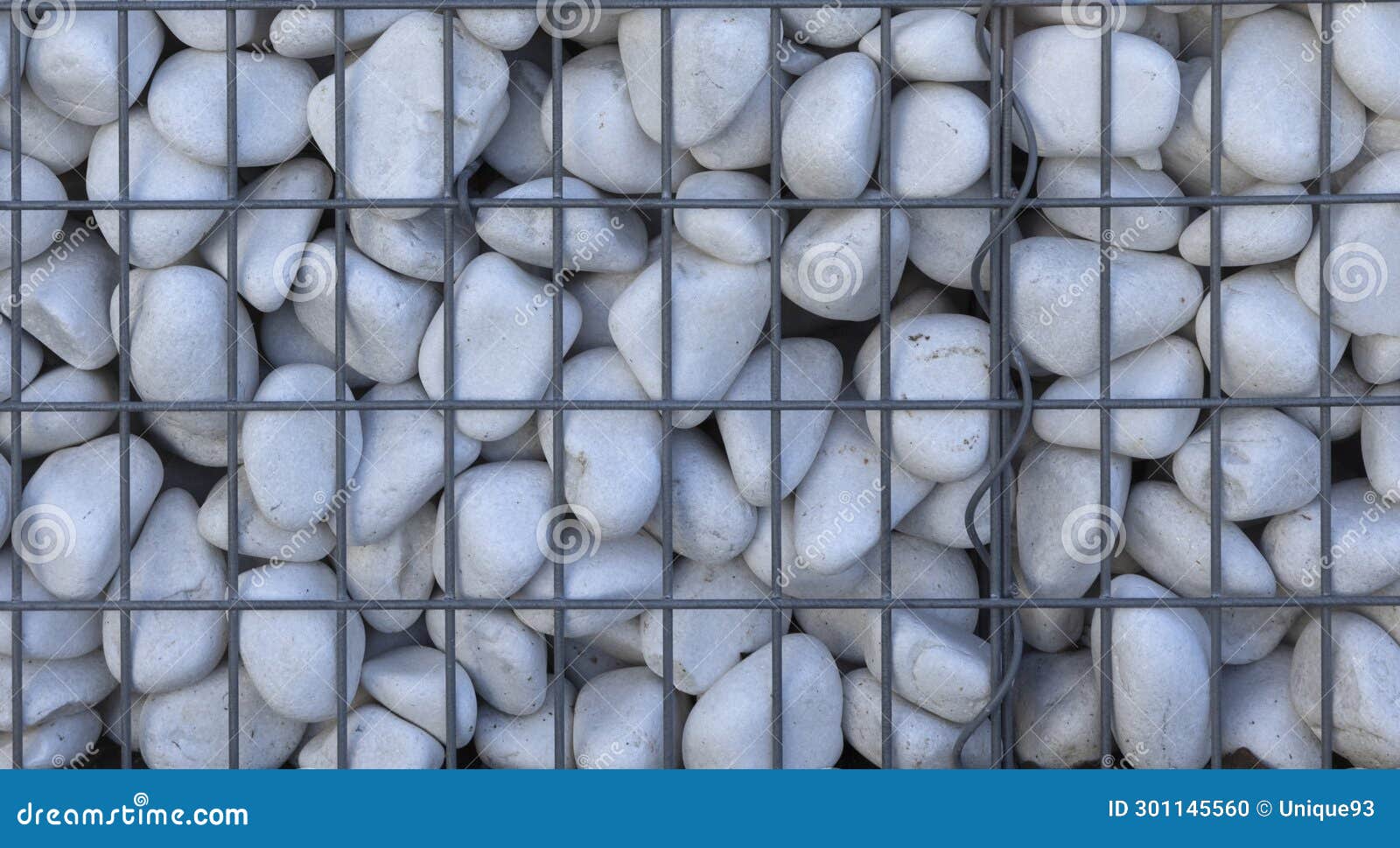 Detail of a White Pebble Gabion Stock Photo - Image of frame, grating ...