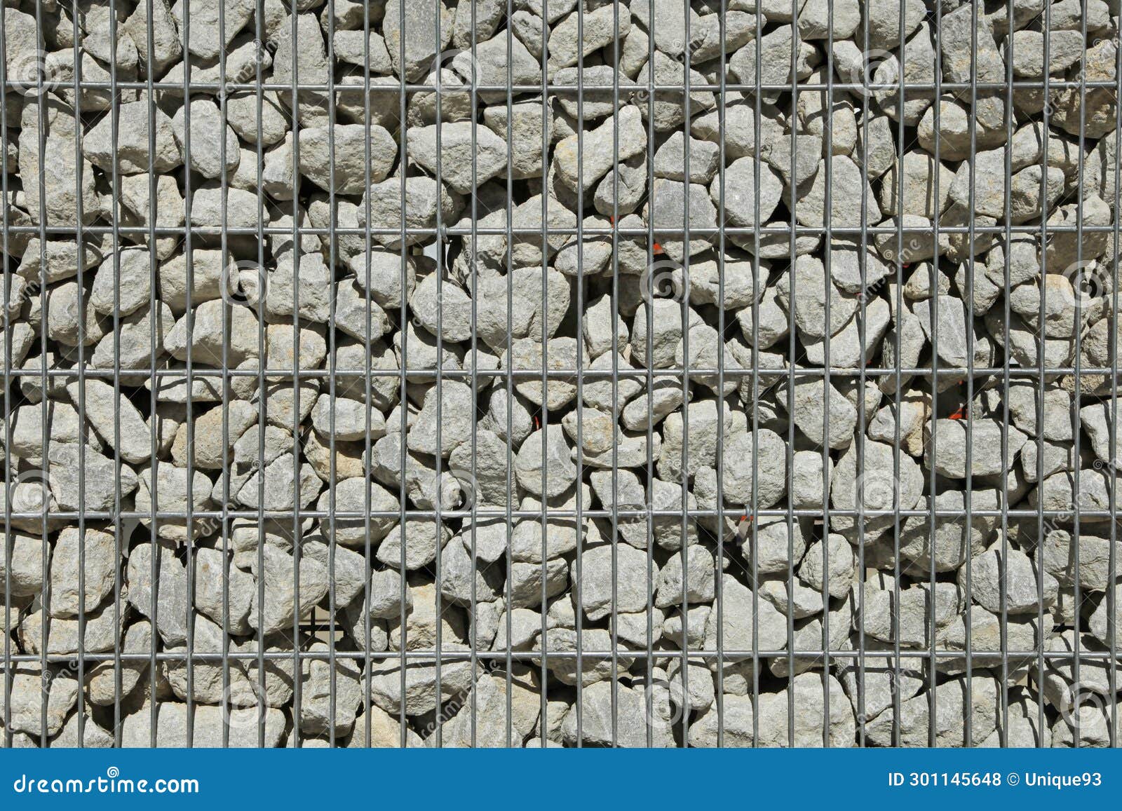 Detail of a White Pebble Gabion Stock Photo - Image of flower, white ...