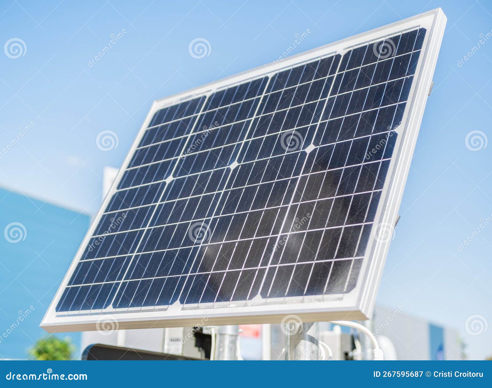 Close Up Detail Wit an Photovoltaic Solar Panel Stock Image - Image of ...