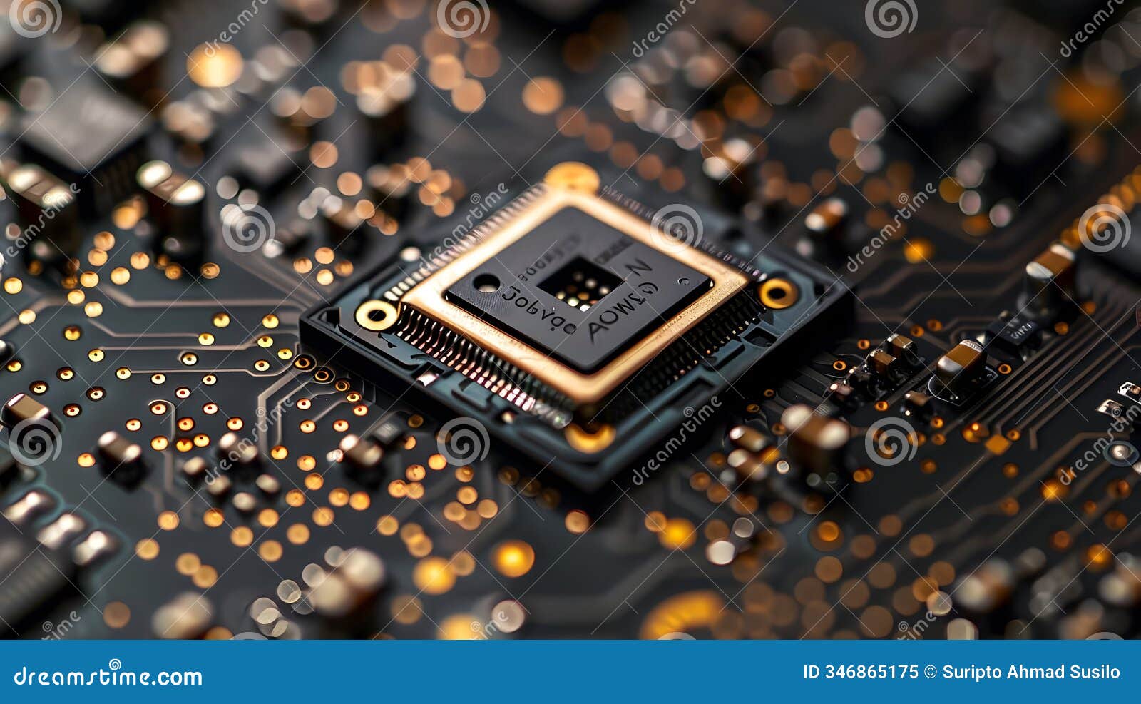 Tech Cpu Chip Icon. Digital Ai Deep Learning Futuristic Frame. Vector ...
