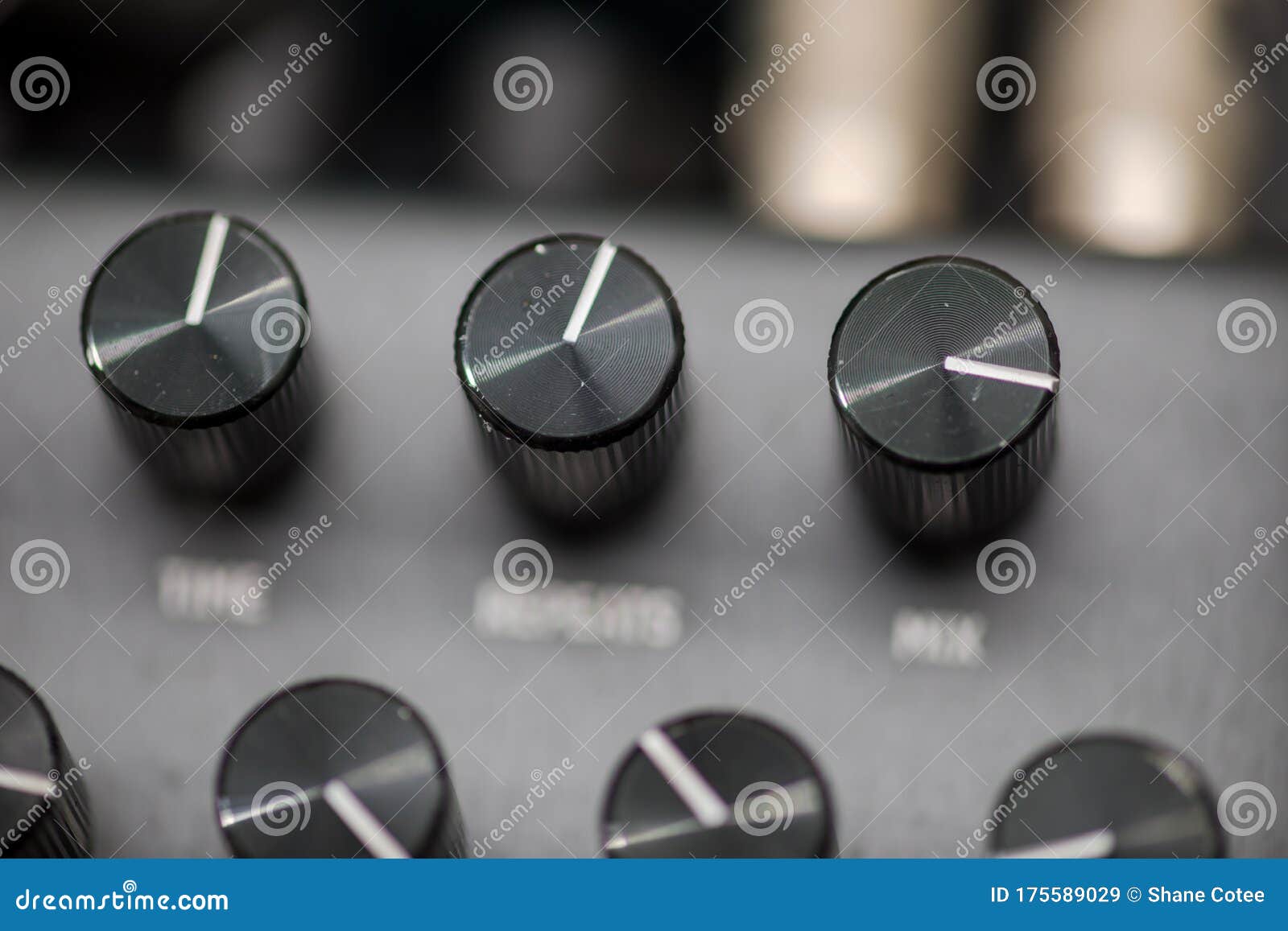 Hardware Music Equipment Knobs Stock Image - Image of dial, reverb ...