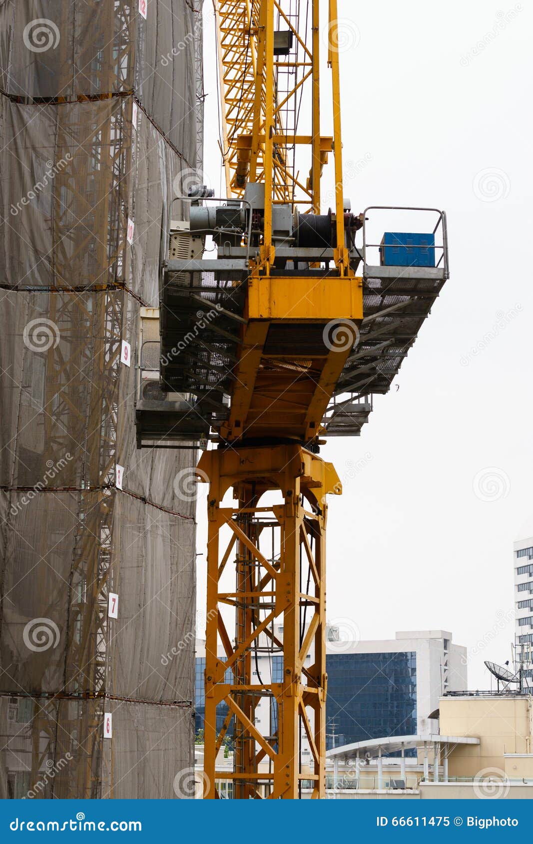 Close Up Details of a Crane S Control Room Stock Image - Image of ...