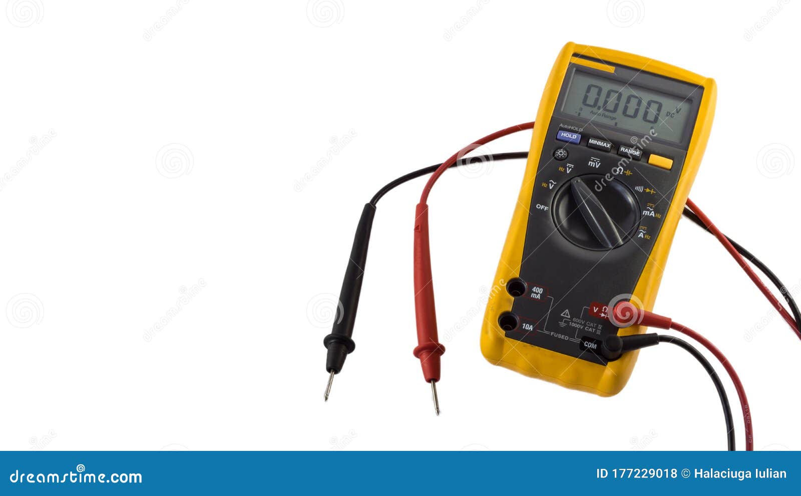 Close Up Details of a Electronics Digital Multimeter Stock Photo ...