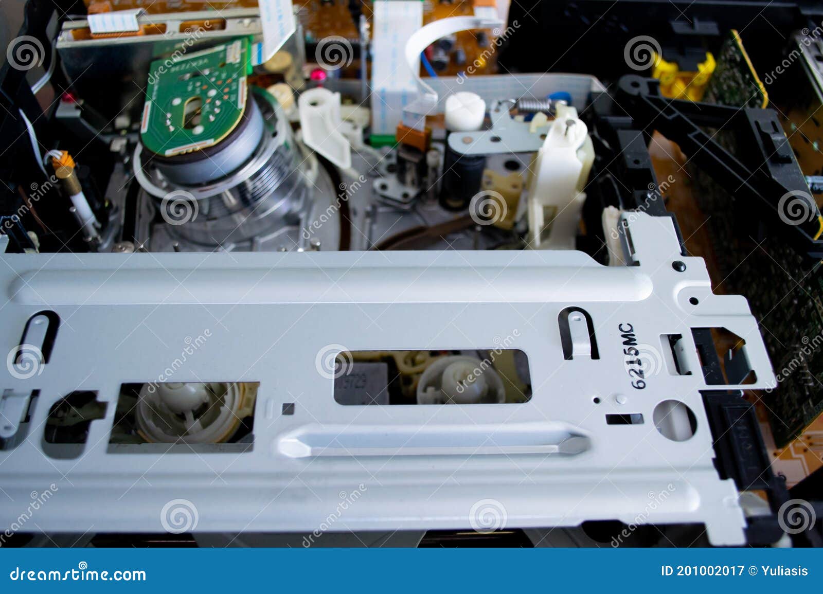 Close - Up of Details Inside a VCR with a Cassette Receiver Editorial ...