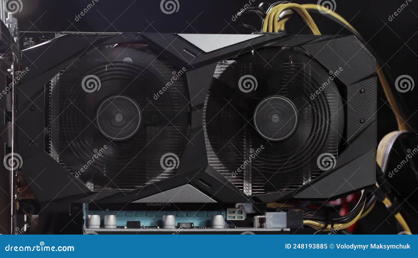 Close Up Details of Modern Mining Rig with Gpu, Graphics Cards Used for ...
