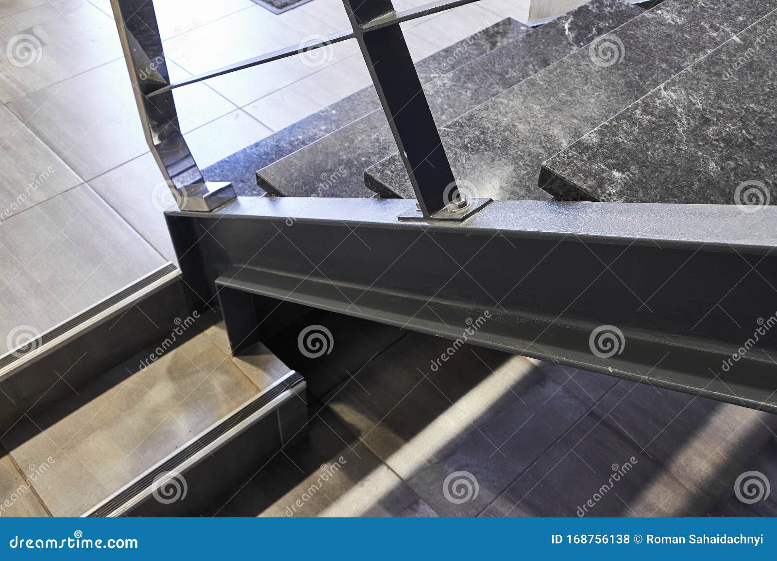 Close-up and Details of Railing and Stairs of a Modern Building ...