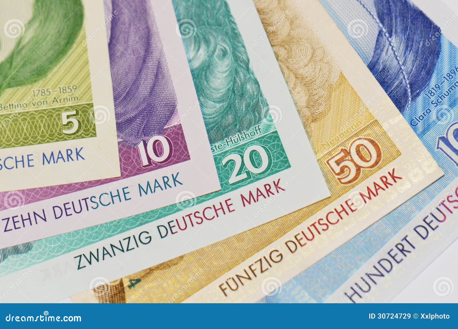Close-up of Deutsche Mark stock image. Image of good - 30724729