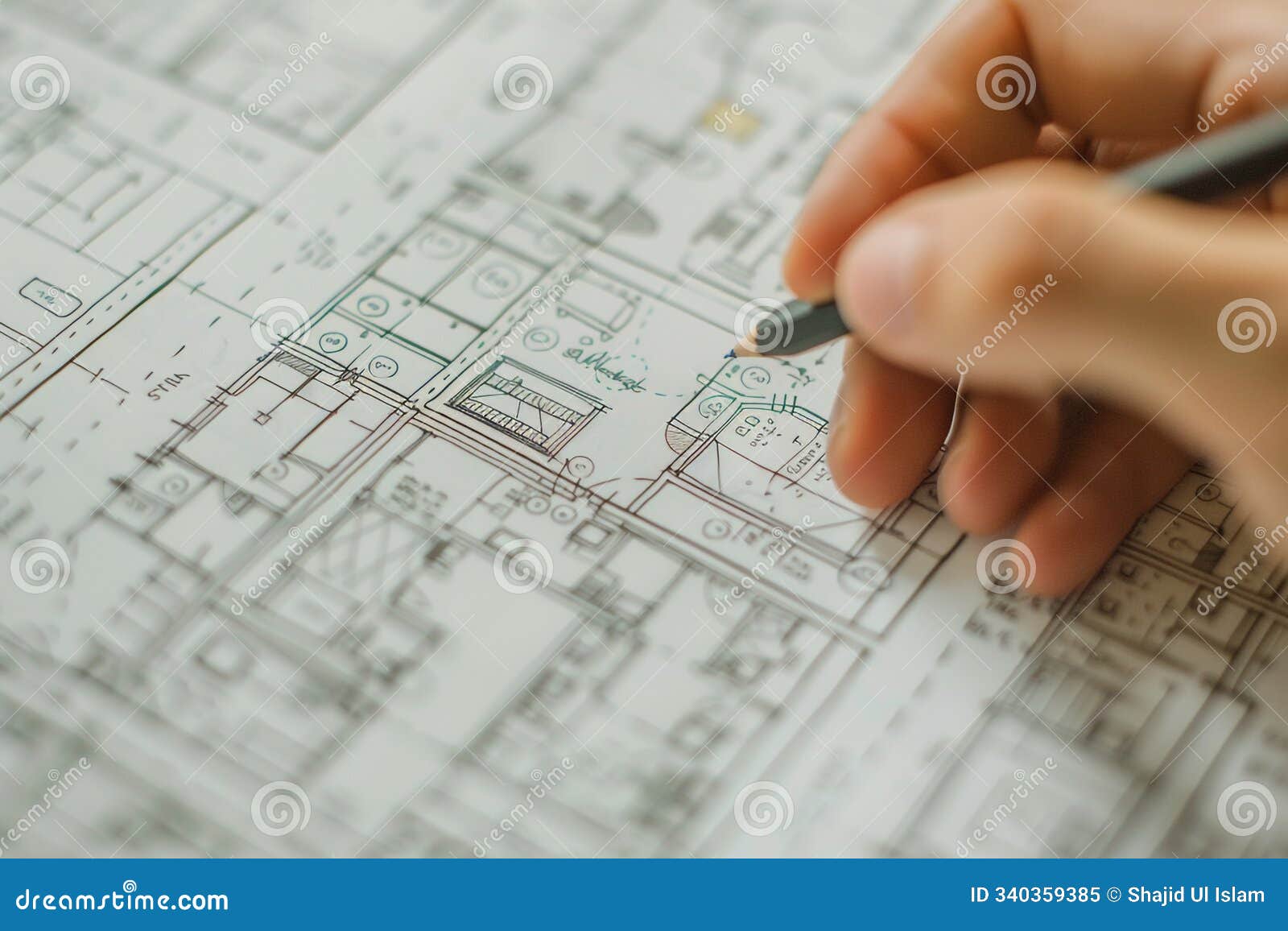 Close-up of a Developers Hand Sketching a Mobile App Interface for ...