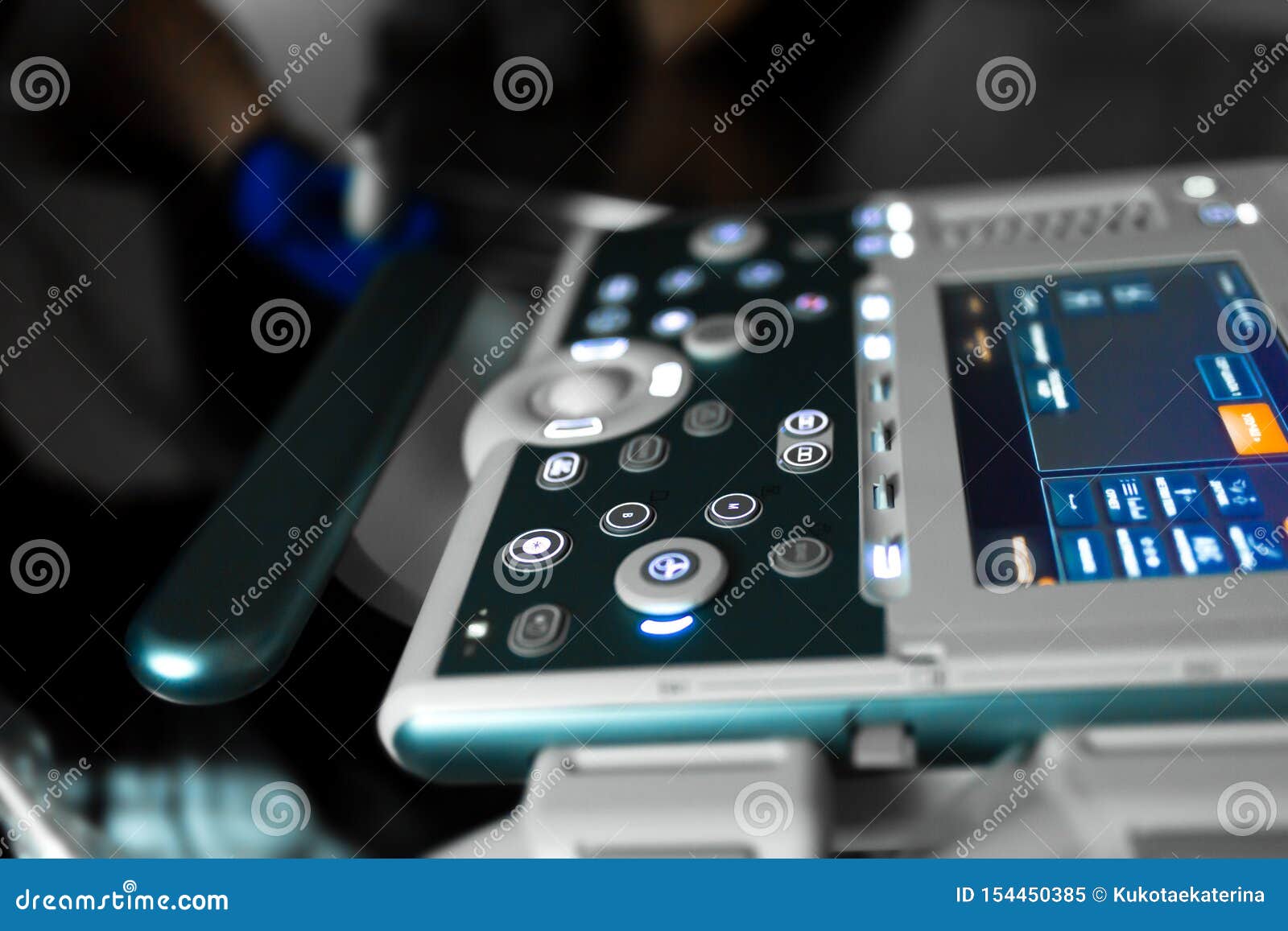 Close Up Device for Ultrasound Exam in Clinic Stock Image - Image of ...
