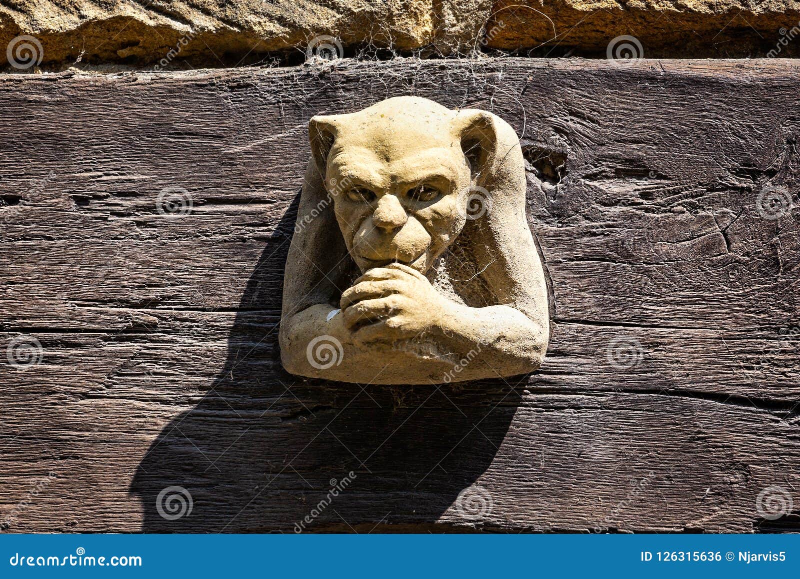 Devilish Gargoyle with Staring Eyes Editorial Photo - Image of head ...