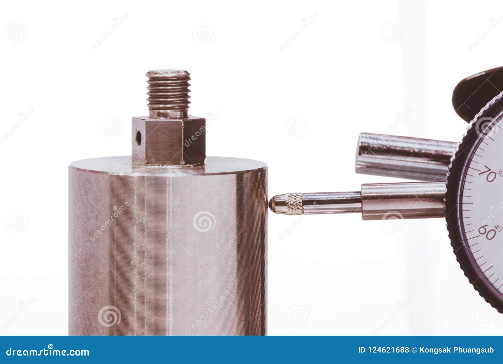 Close Up of Dial Gauge Measure the Part after Production Process Stock ...