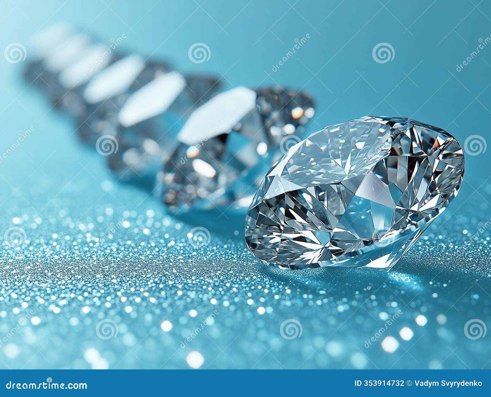 Close-up of Diamonds stock illustration. Illustration of reflection ...