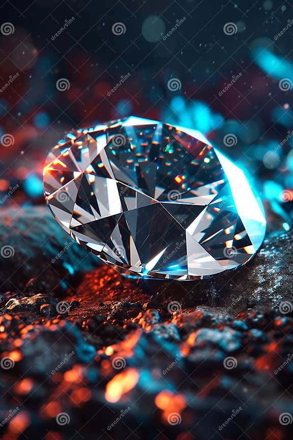Close Up of Diamonds of Different Cuts and Sizes on Light Background ...