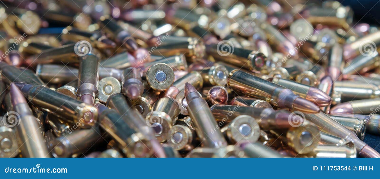 A Close Up of Different Calliber Bullets Stock Photo - Image of power ...