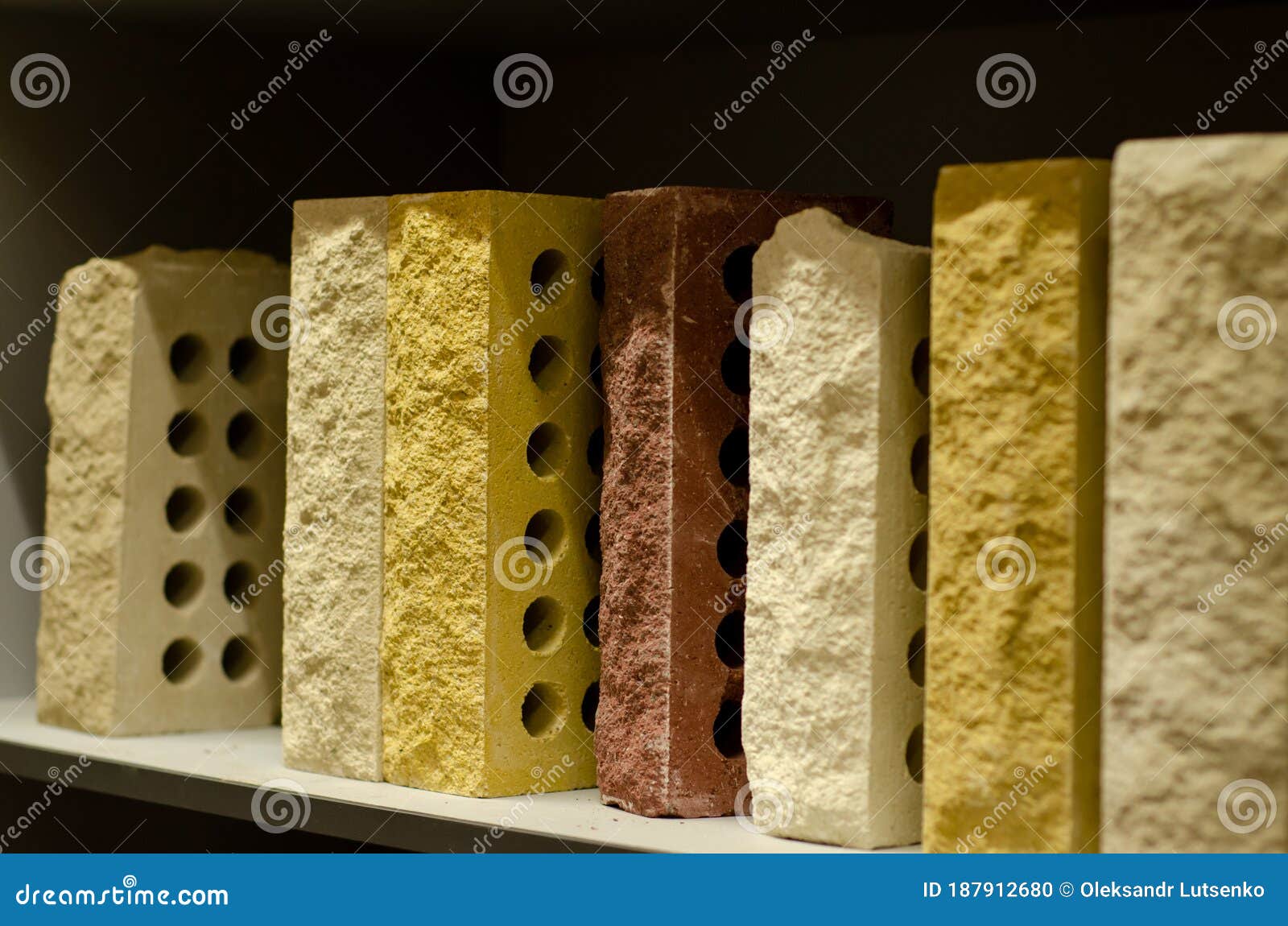 Close-up of Different Colored Bricks Stock Photo - Image of house ...