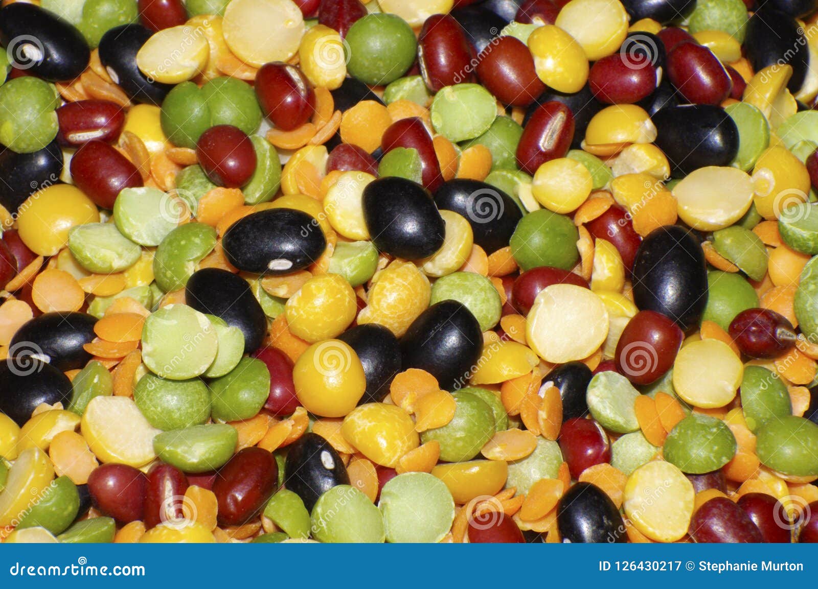 Close Up of Different Coloured Beans Stock Image - Image of lintels ...