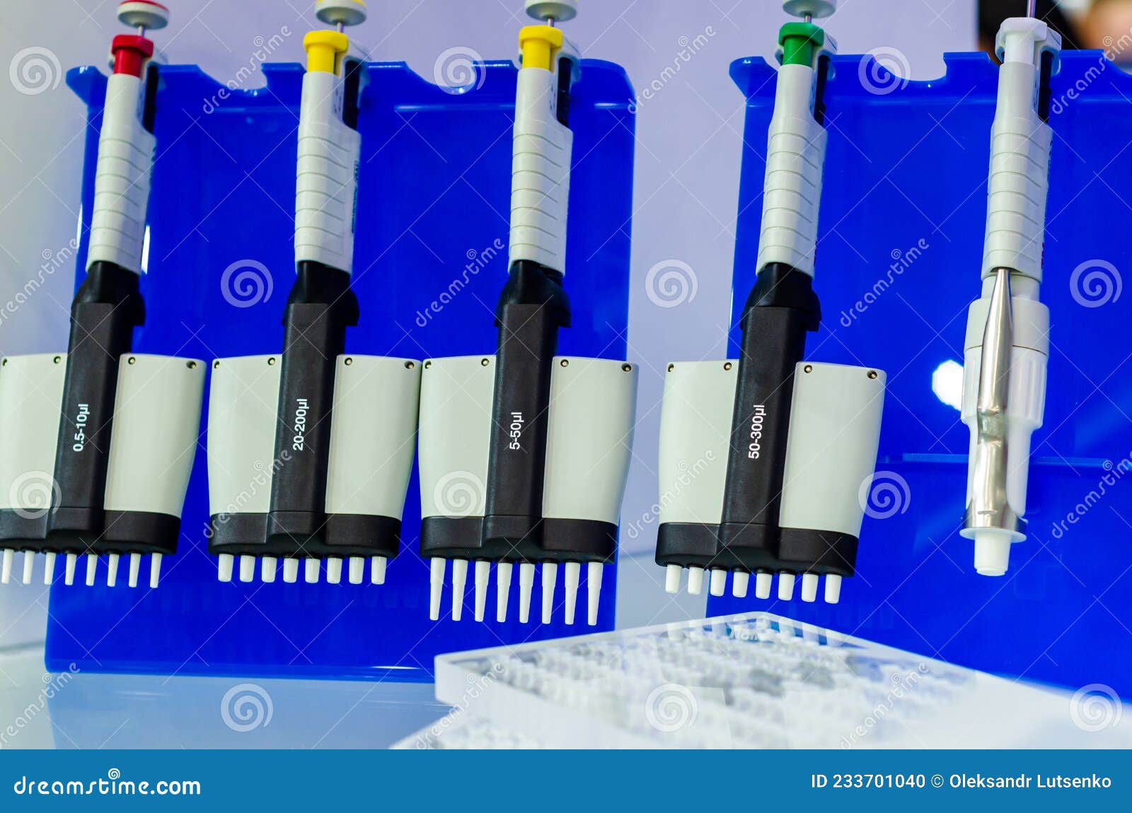 Close-up of Different Multichannel Pipette Stock Photo - Image of ...