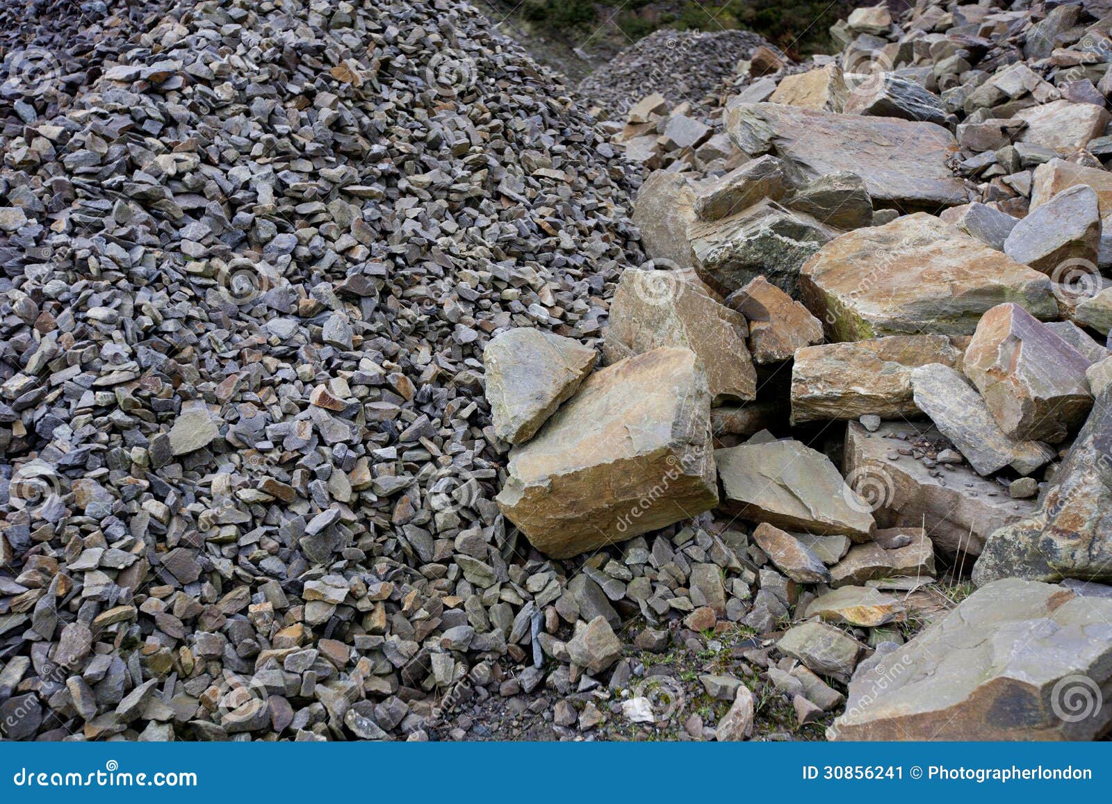 Close-up of Different Sized Piles of Rocks Stock Image - Image of ...
