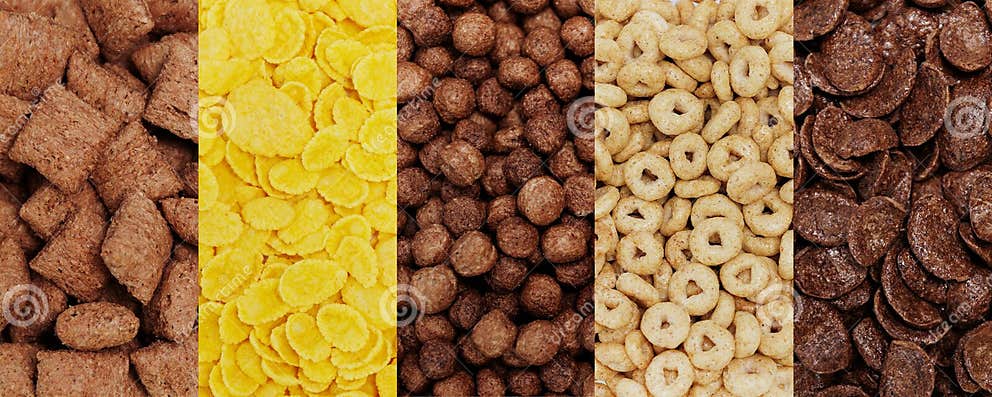Close Up of Different Types of Cereals Stock Photo - Image of healthy ...